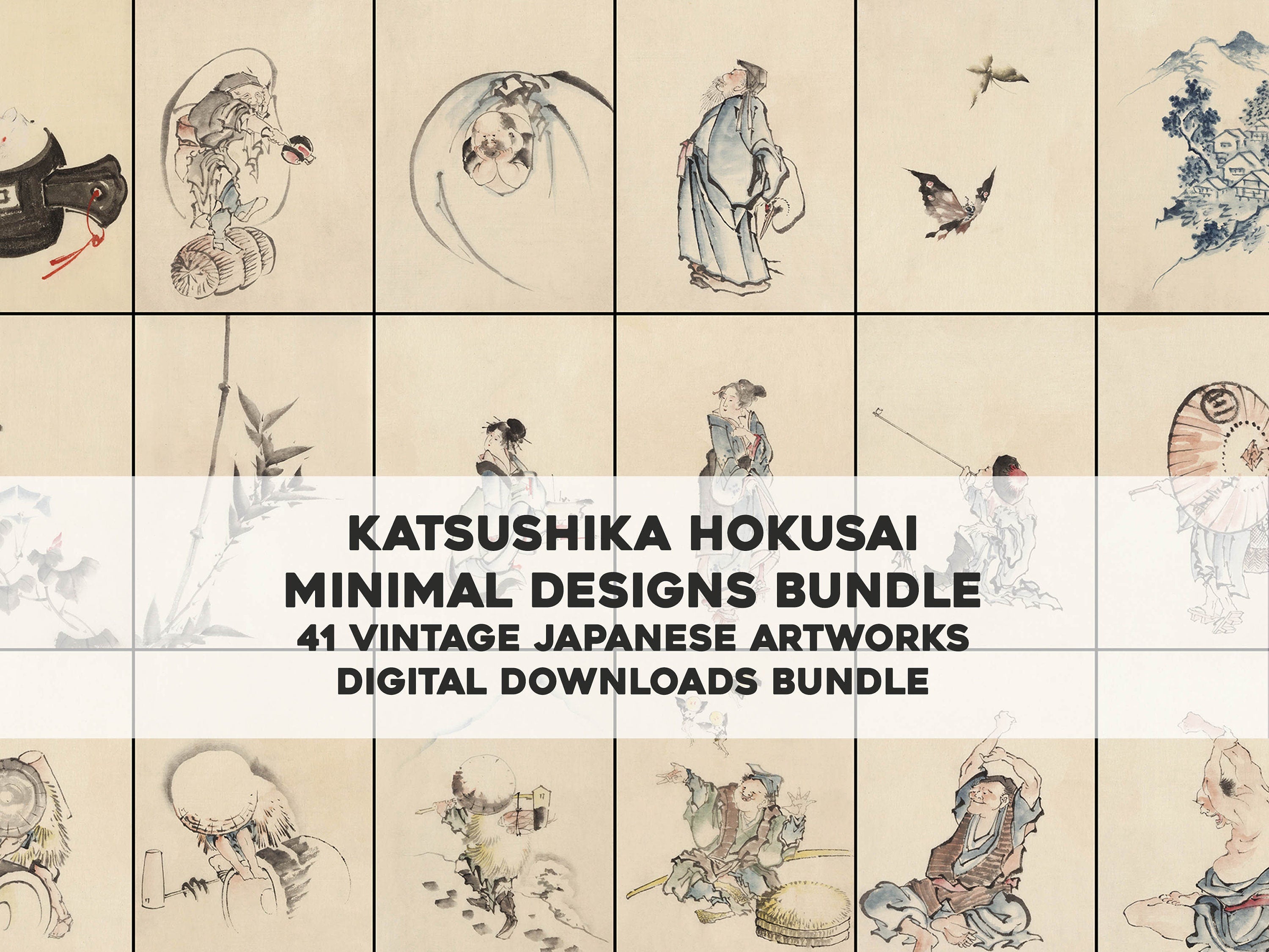 Katsushika Hokusai Assorted Works Set 4 | Japanese Art Images ...