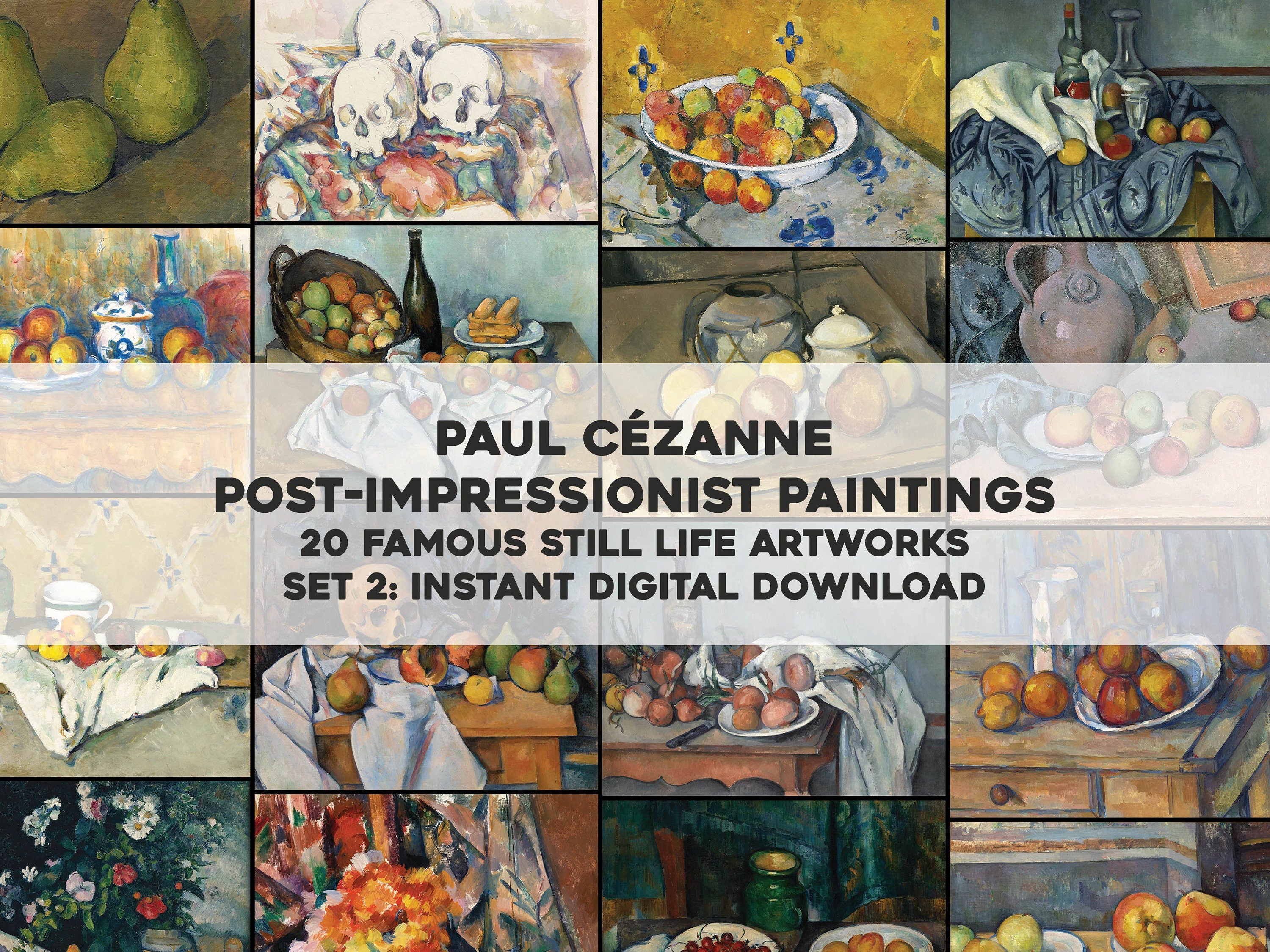 Paul Cezanne Post Impressionist Still Life Paintings Set 2 | Famous Art ...