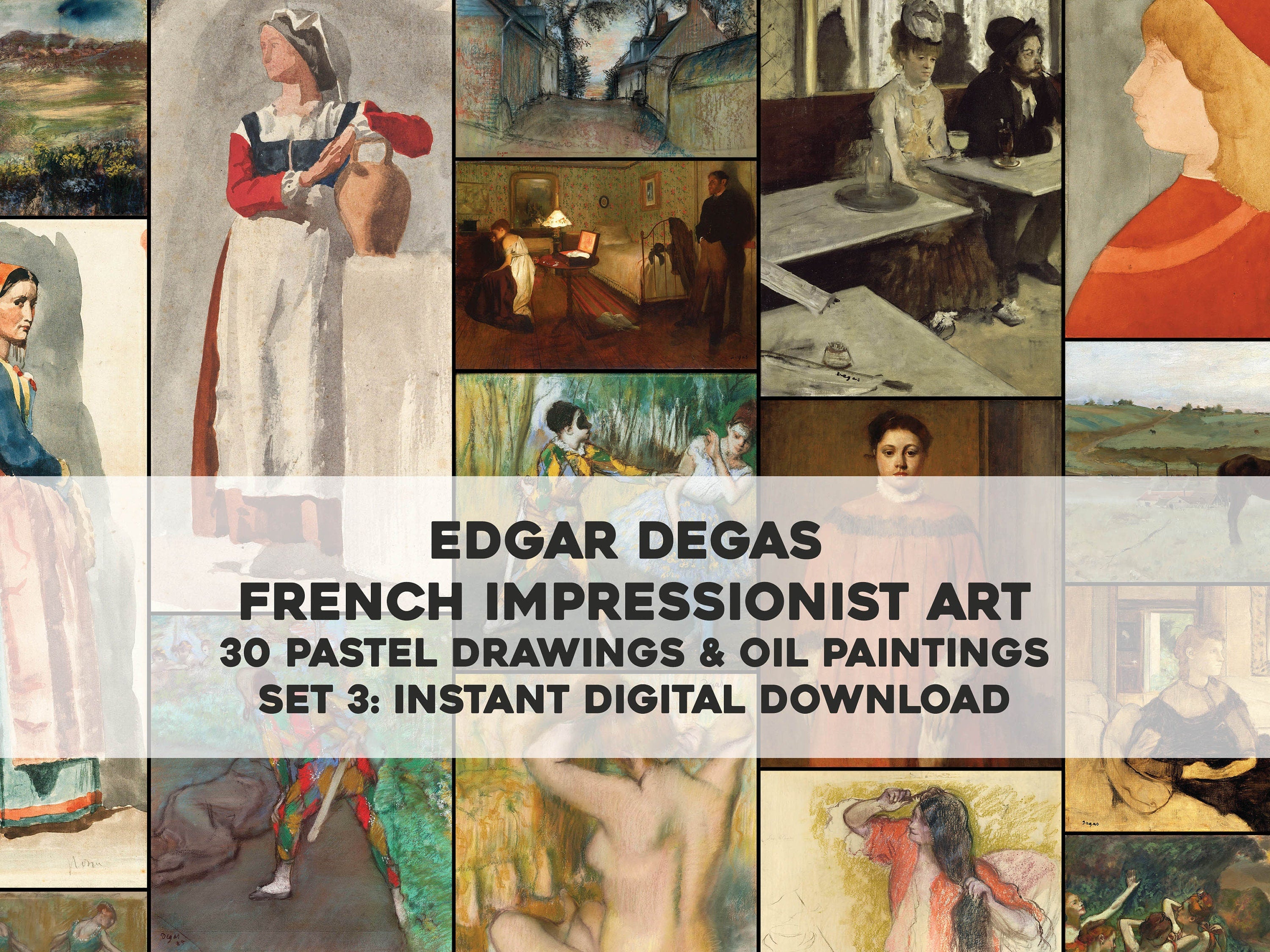 Edgar Degas Impressionist Paintings Set 3 | Famous Art - CleanArchives