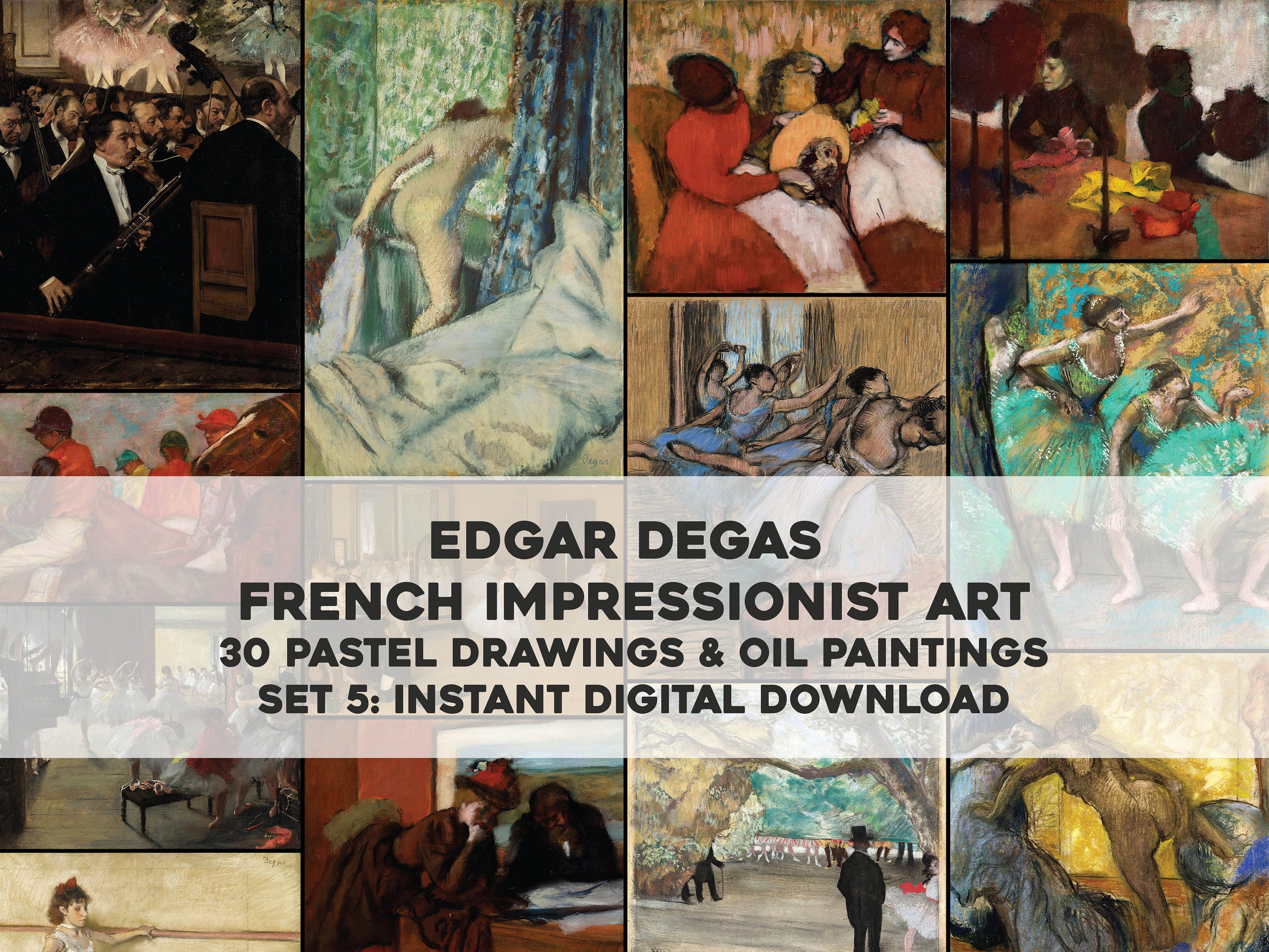 Edgar Degas Impressionist Paintings Set 5 | Famous Art - CleanArchives