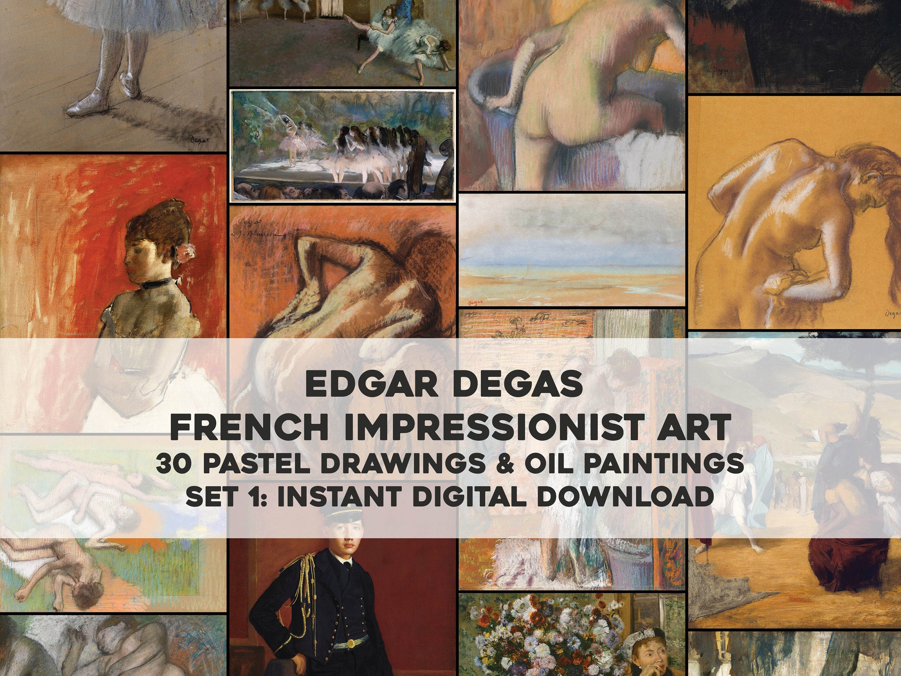 Edgar Degas Impressionist Paintings Set 1 | Famous Art - CleanArchives