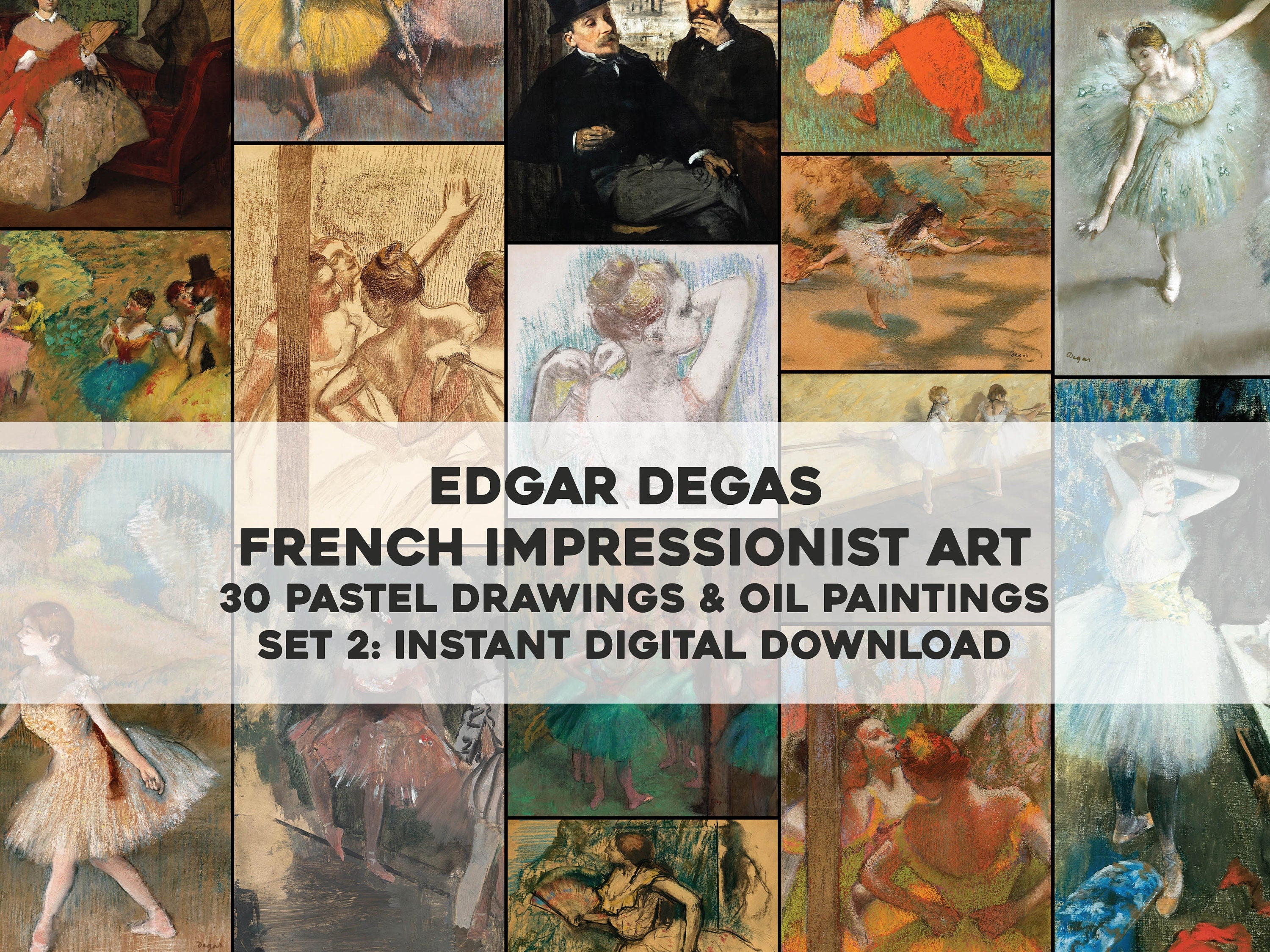 Edgar Degas Impressionist Paintings Set 2 | Famous Art - CleanArchives