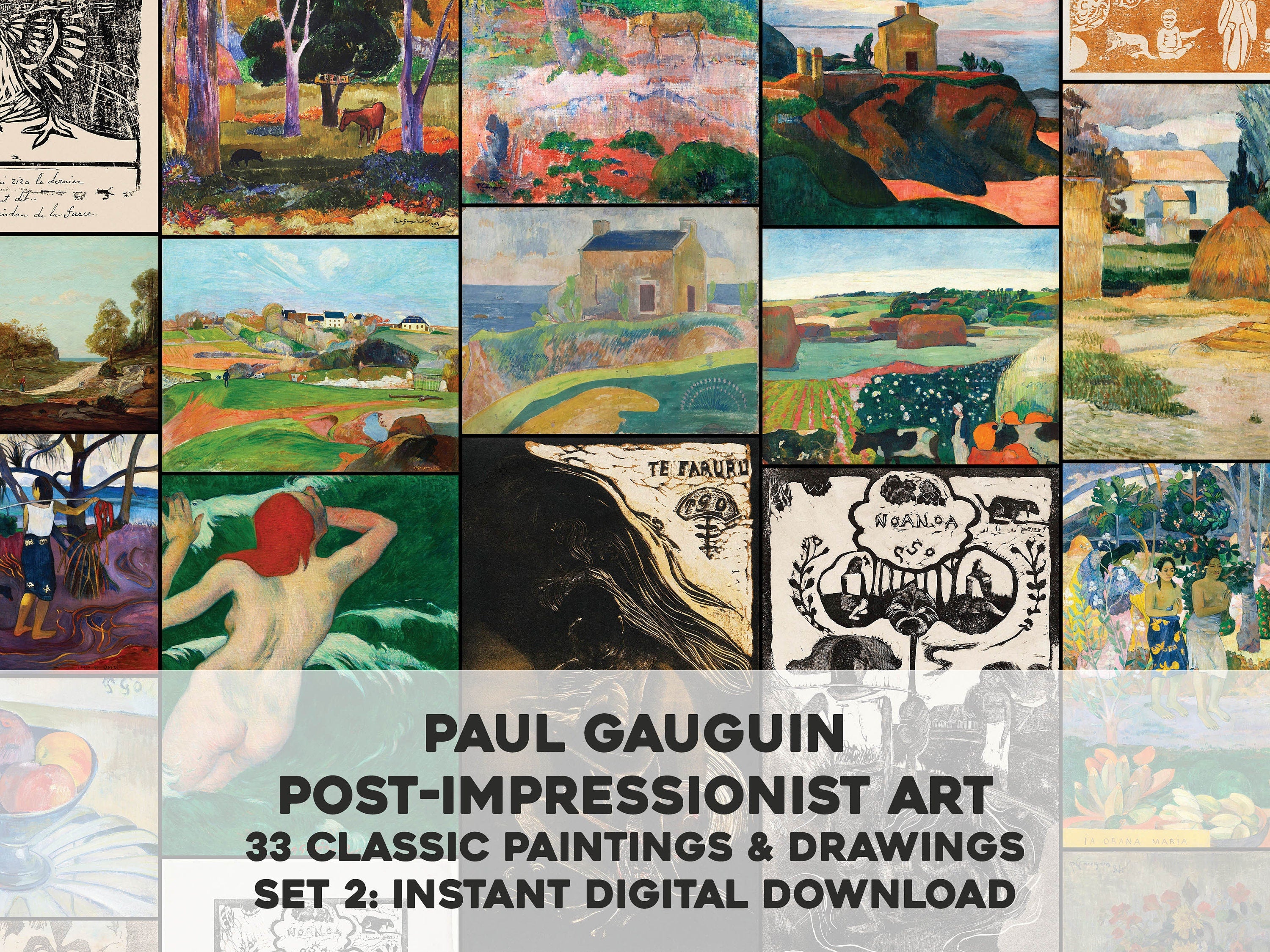 Paul Gauguin Post Impressionist Paintings Set 2 | Famous Art ...