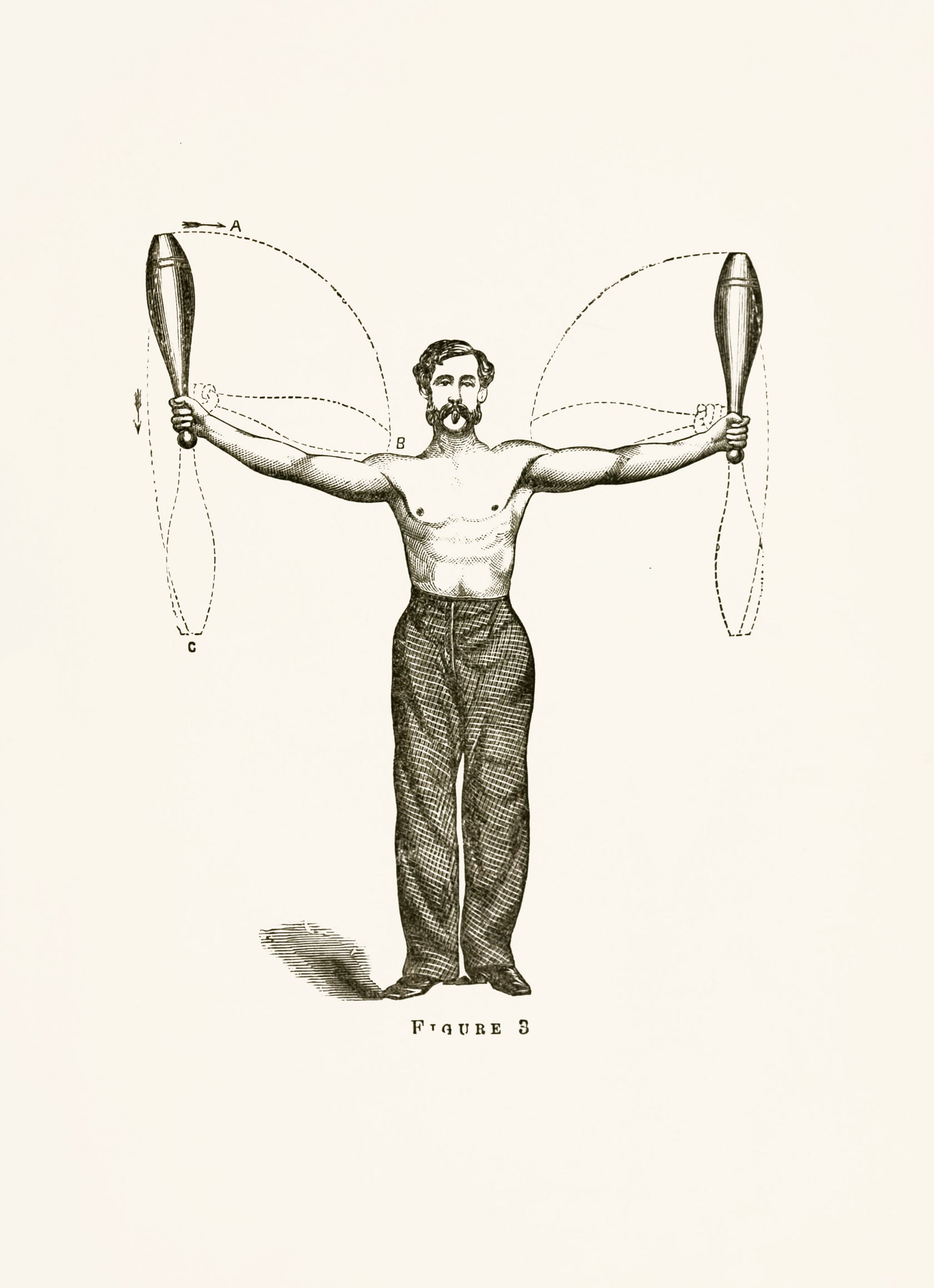 Indian Club Exercise | Sports Illustrations - CleanArchives