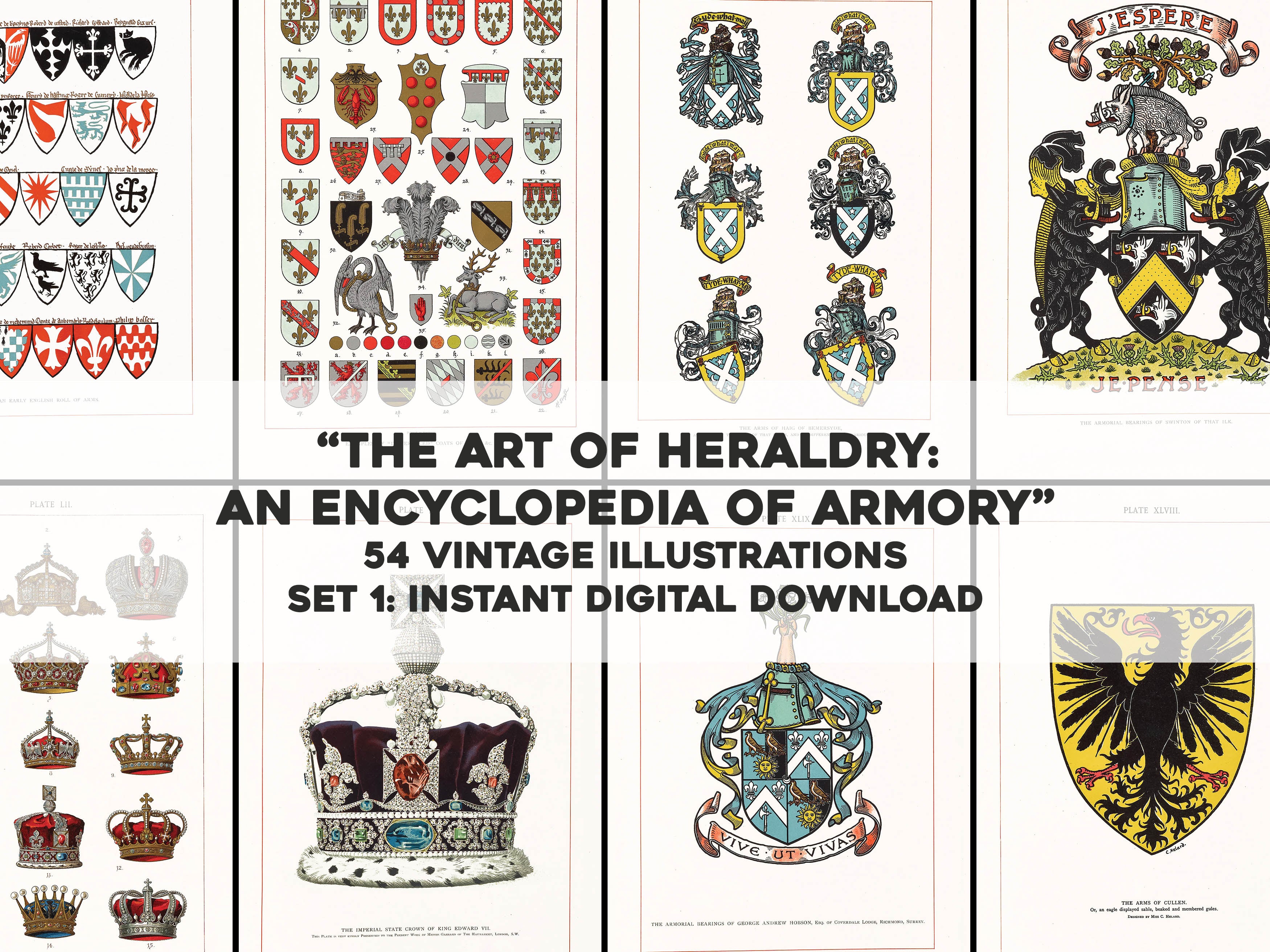 The Art of Heraldry Set 1 | Ornamental & Design Images - CleanArchives