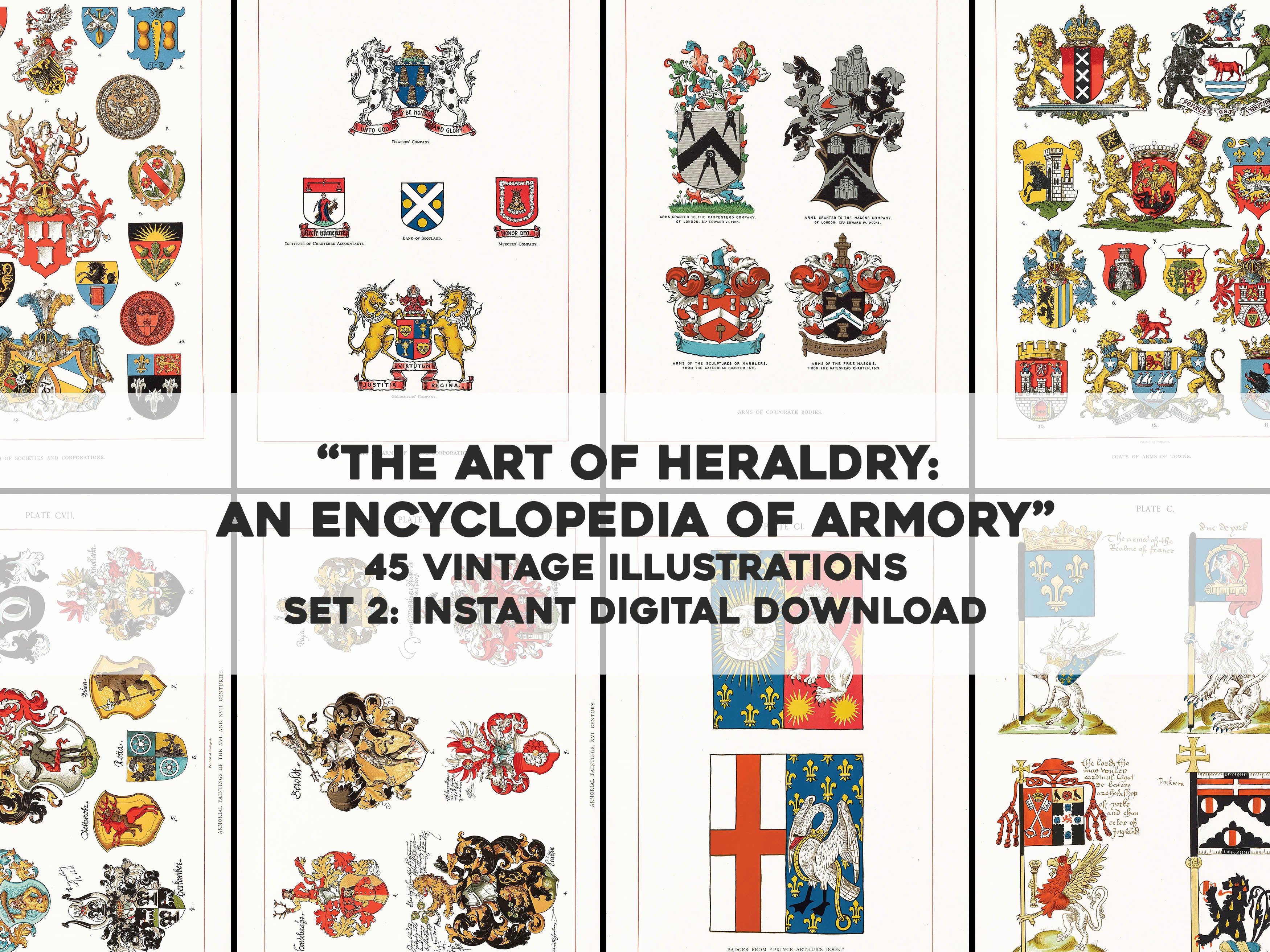The Art of Heraldry Set 2 | Ornamental & Design Images - CleanArchives