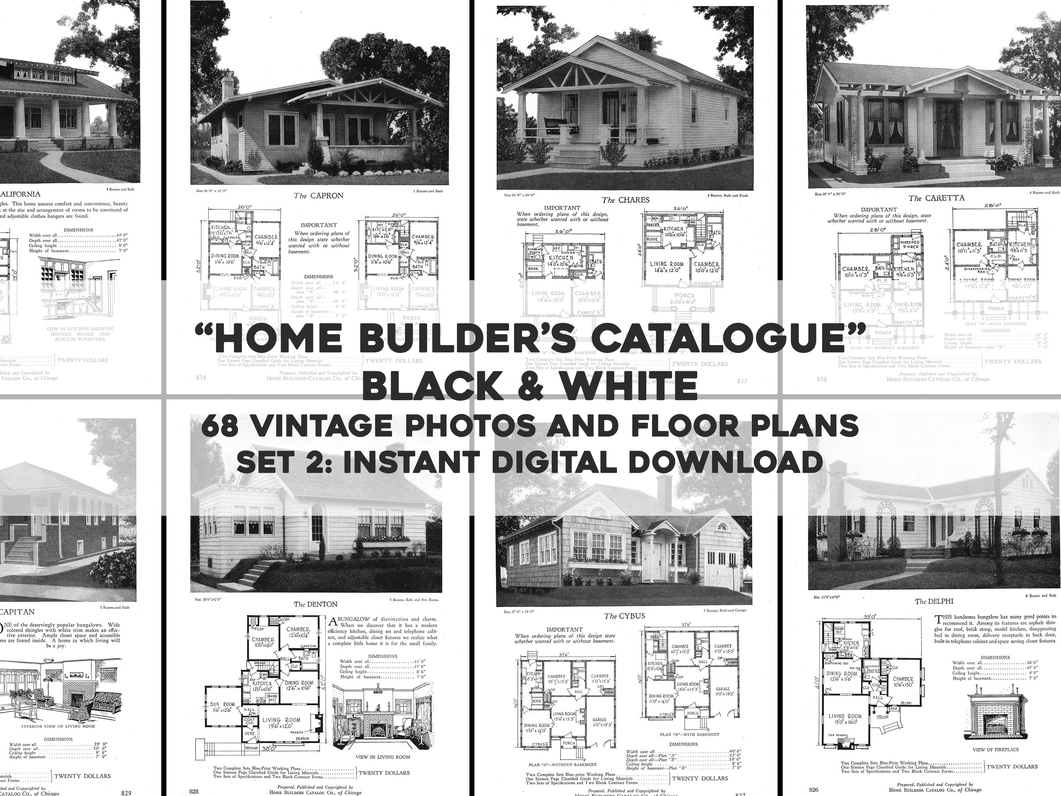 Home Builders Catalogue Black White Set 2 | Architecture Images ...