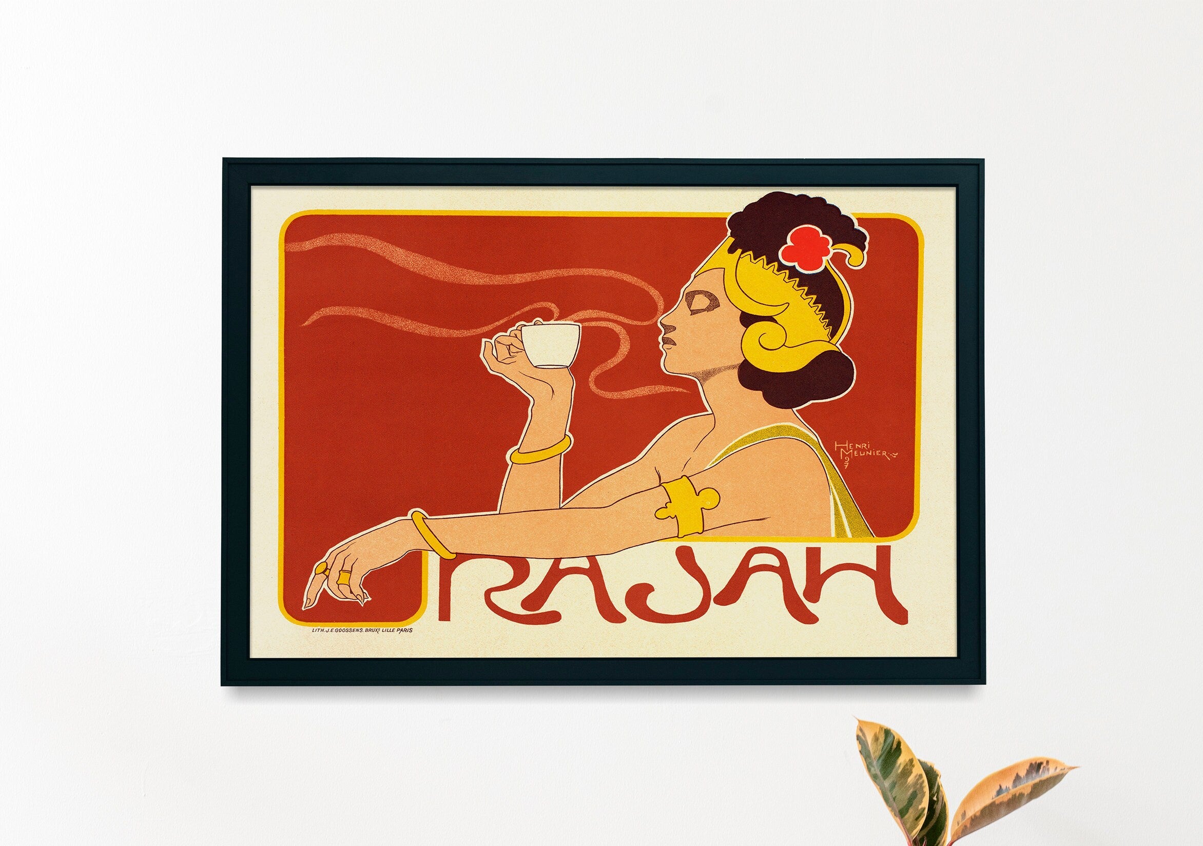 Henri Georges Meunier Cafe Rajah | Vintage Poster Images - CleanArchives