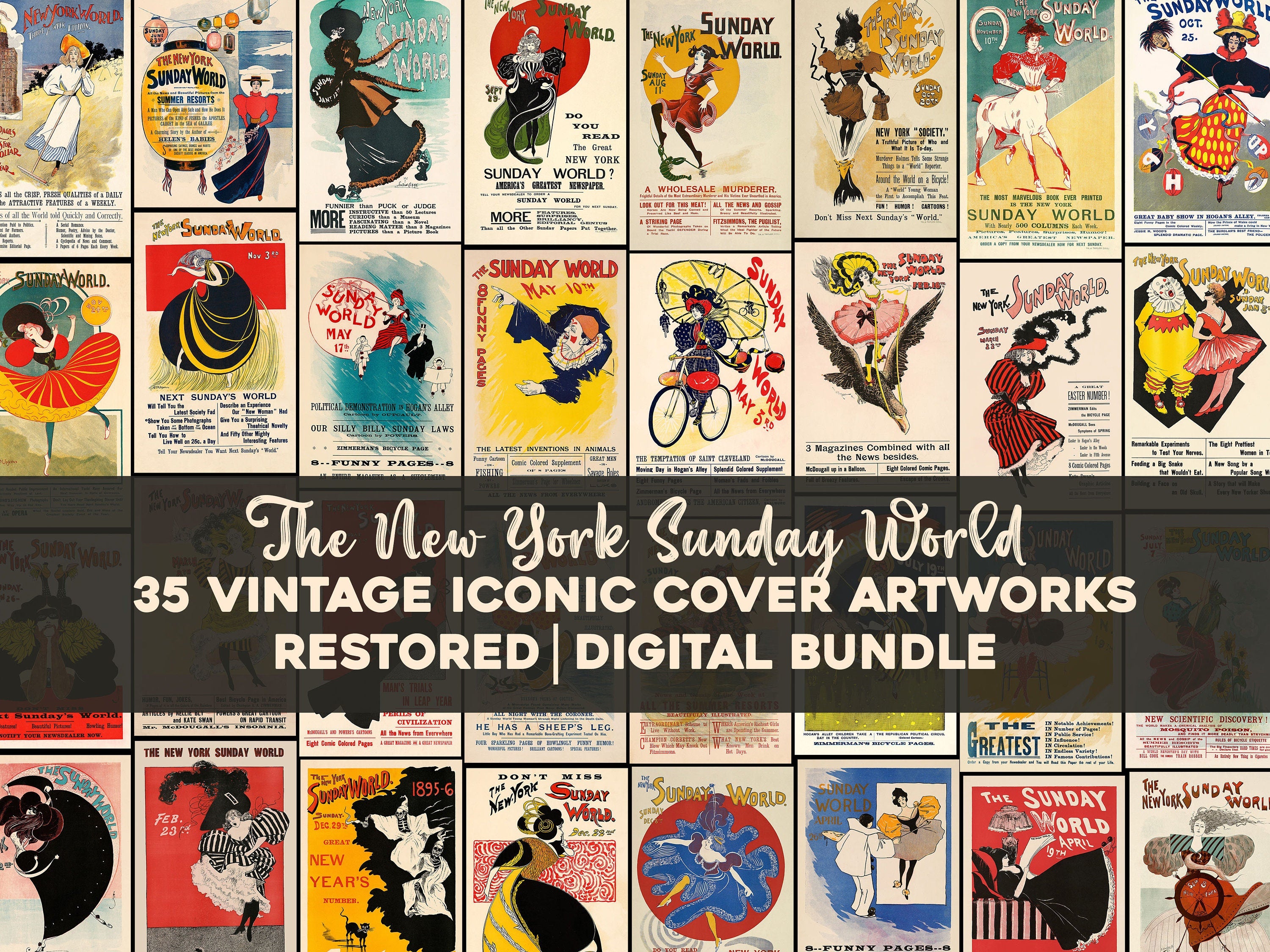 New York Sunday World Newspaper Covers | Magazine Covers - CleanArchives