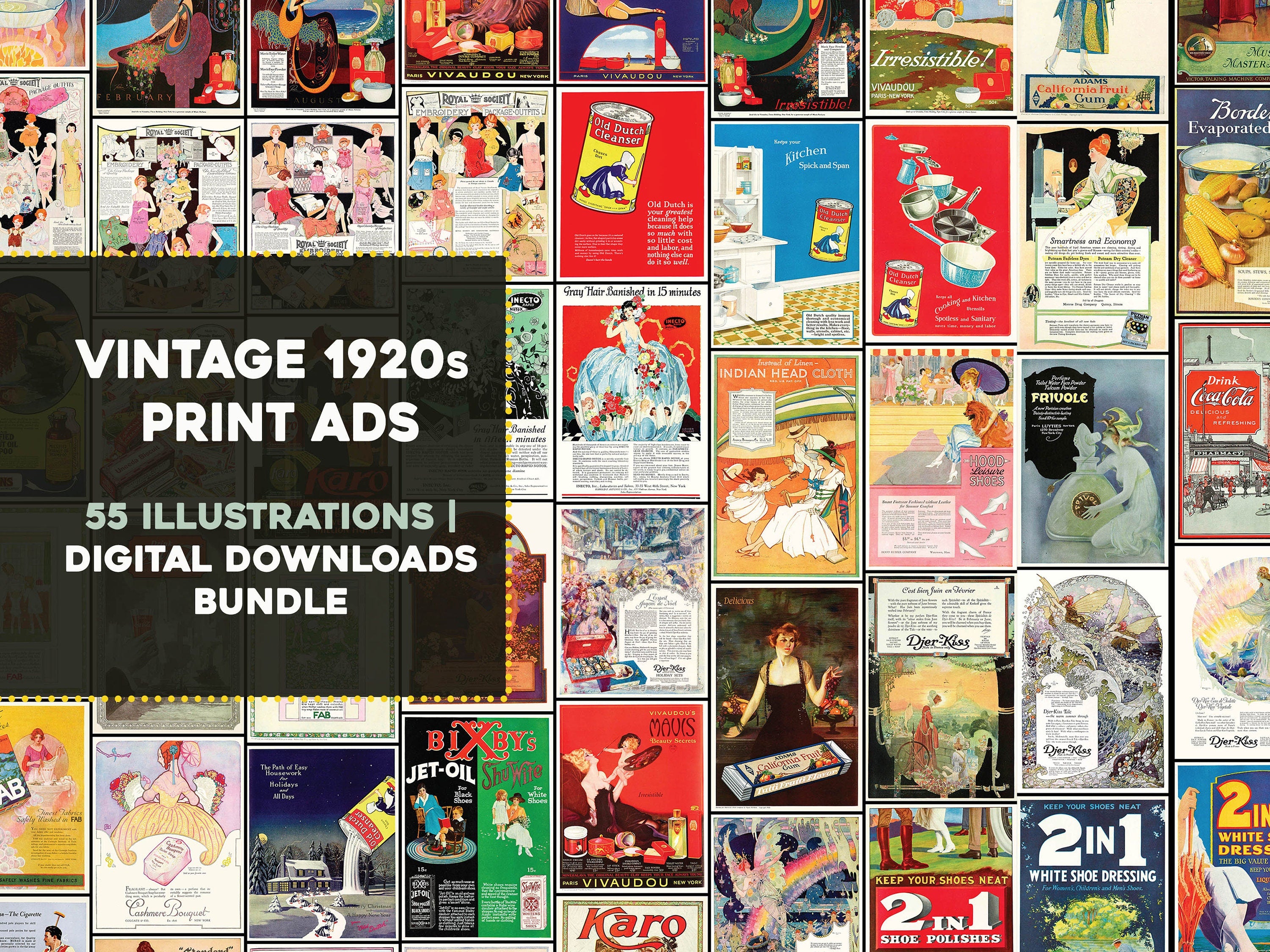 1920s Magazine Print Advertisements Set 1 | Print Ad Images - CleanArchives