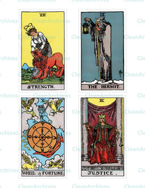 Rider Waite Smith Tarot Card Printable Deck and Backs Standard Size ...