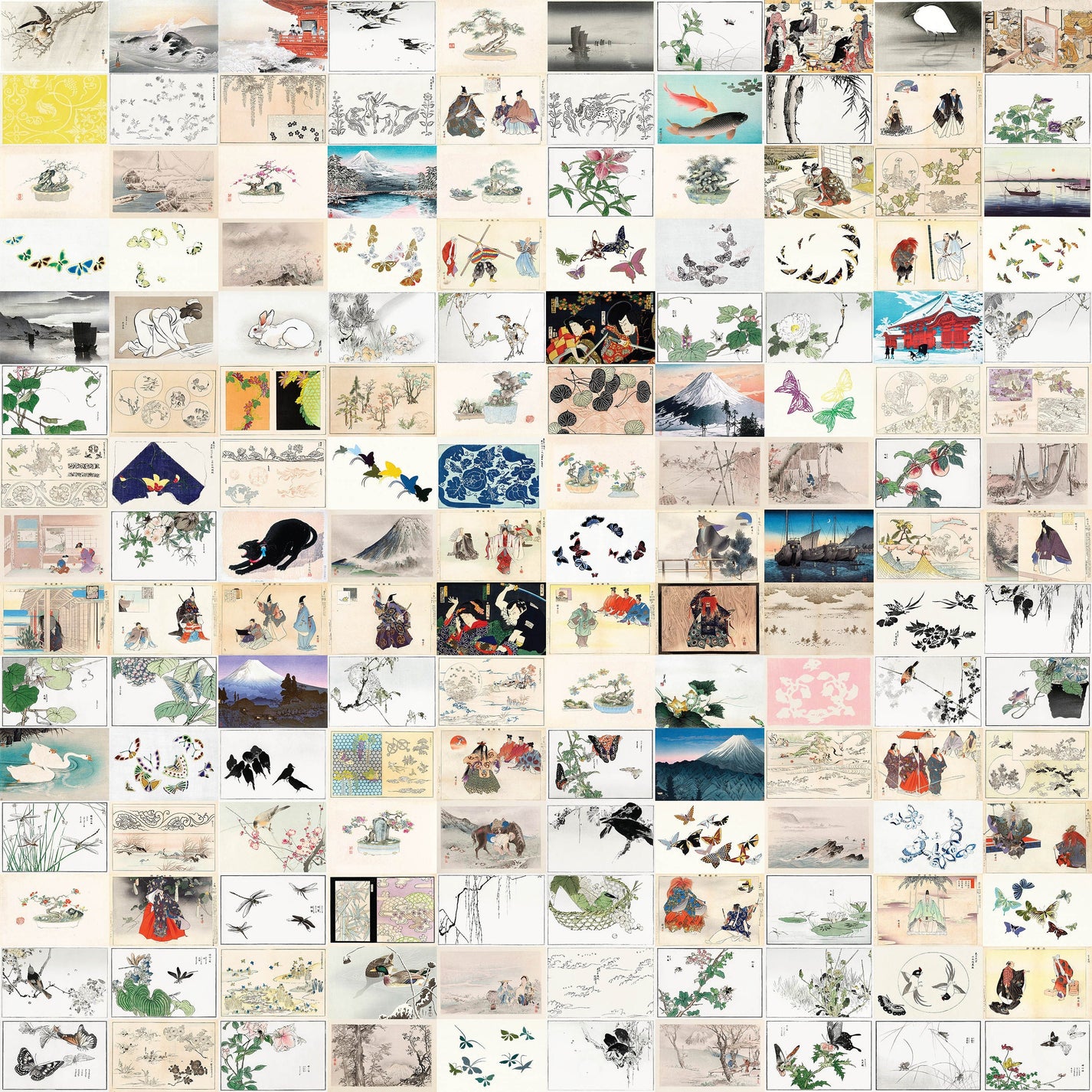 Japanese Ukiyo-e Woodblock Print 4"x6" Collage Kit Set 3 | Collage Kit ...