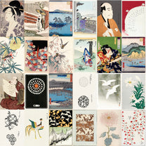 Japanese Ukiyo-e Woodblock Print 4"x6" Collage Kit Set 6 | Collage Kit ...