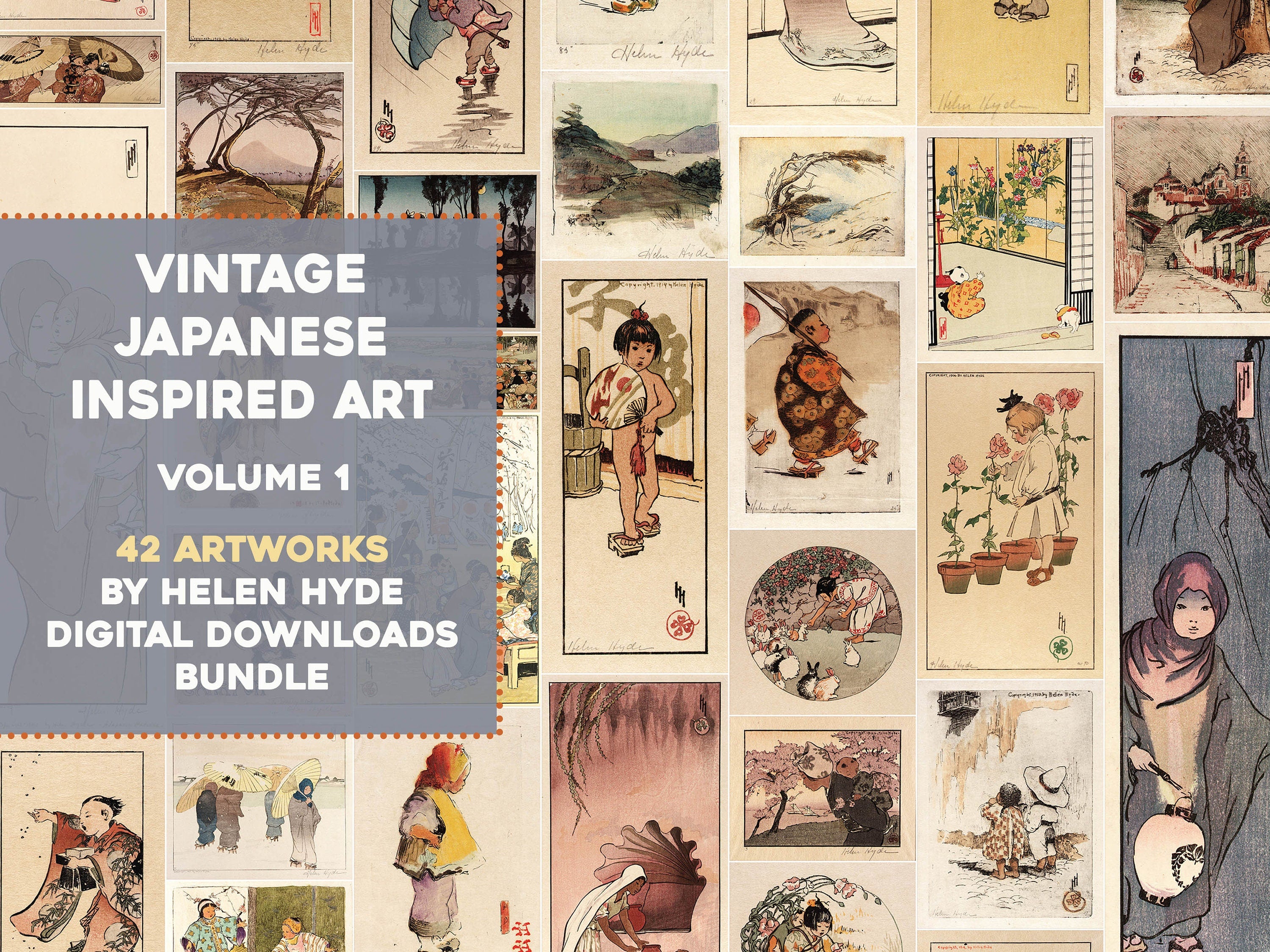 Helen Hyde Americanized Japanese Woodblock Prints Set 1 | Japanese Art ...