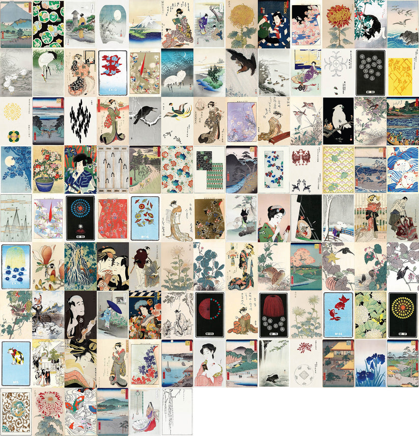 Japanese Ukiyo-e Woodblock Print 4"x6" Collage Kit Set 4 | Collage Kit ...