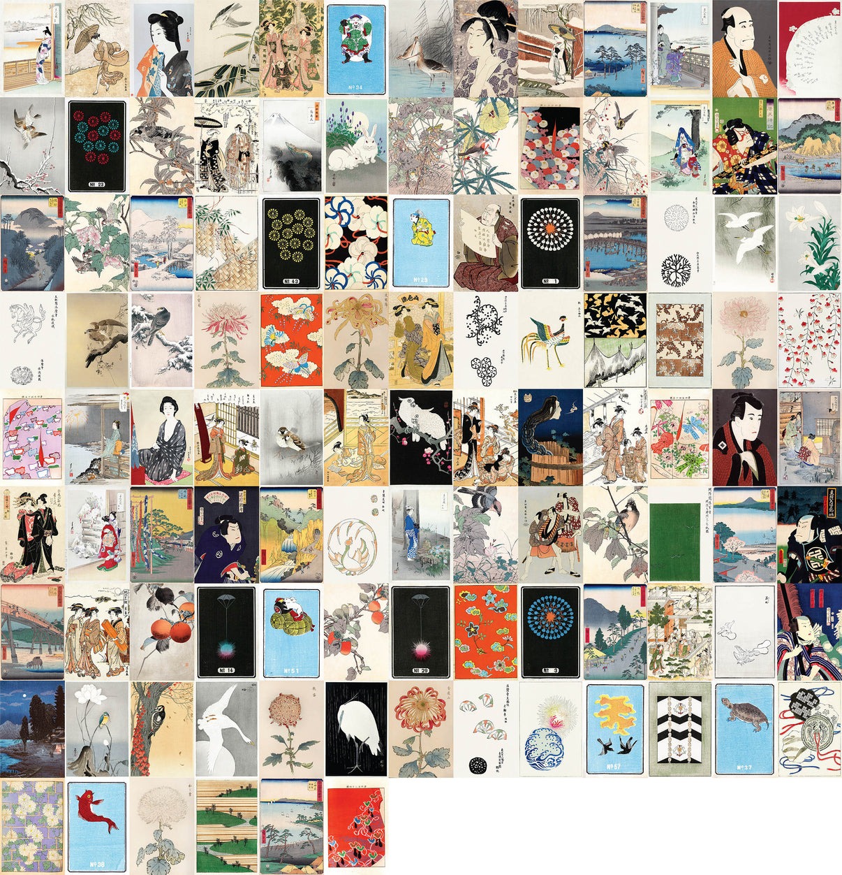 Japanese Ukiyo-e Woodblock Print 4"x6" Collage Kit Set 6 | Collage Kit ...