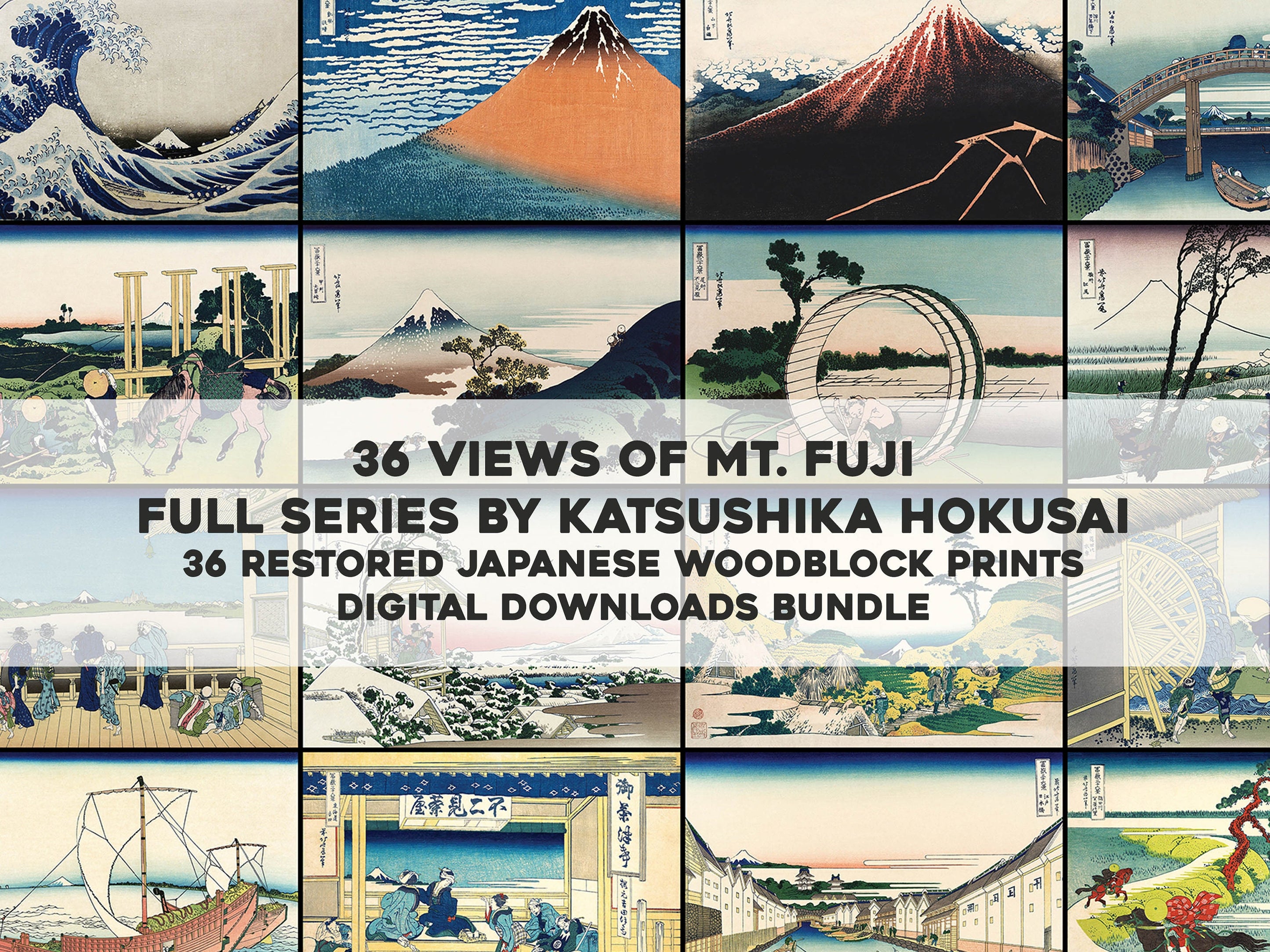 Thirty-Six Views of Mt. Fuji Hokusai | Japanese Art Images - CleanArchives
