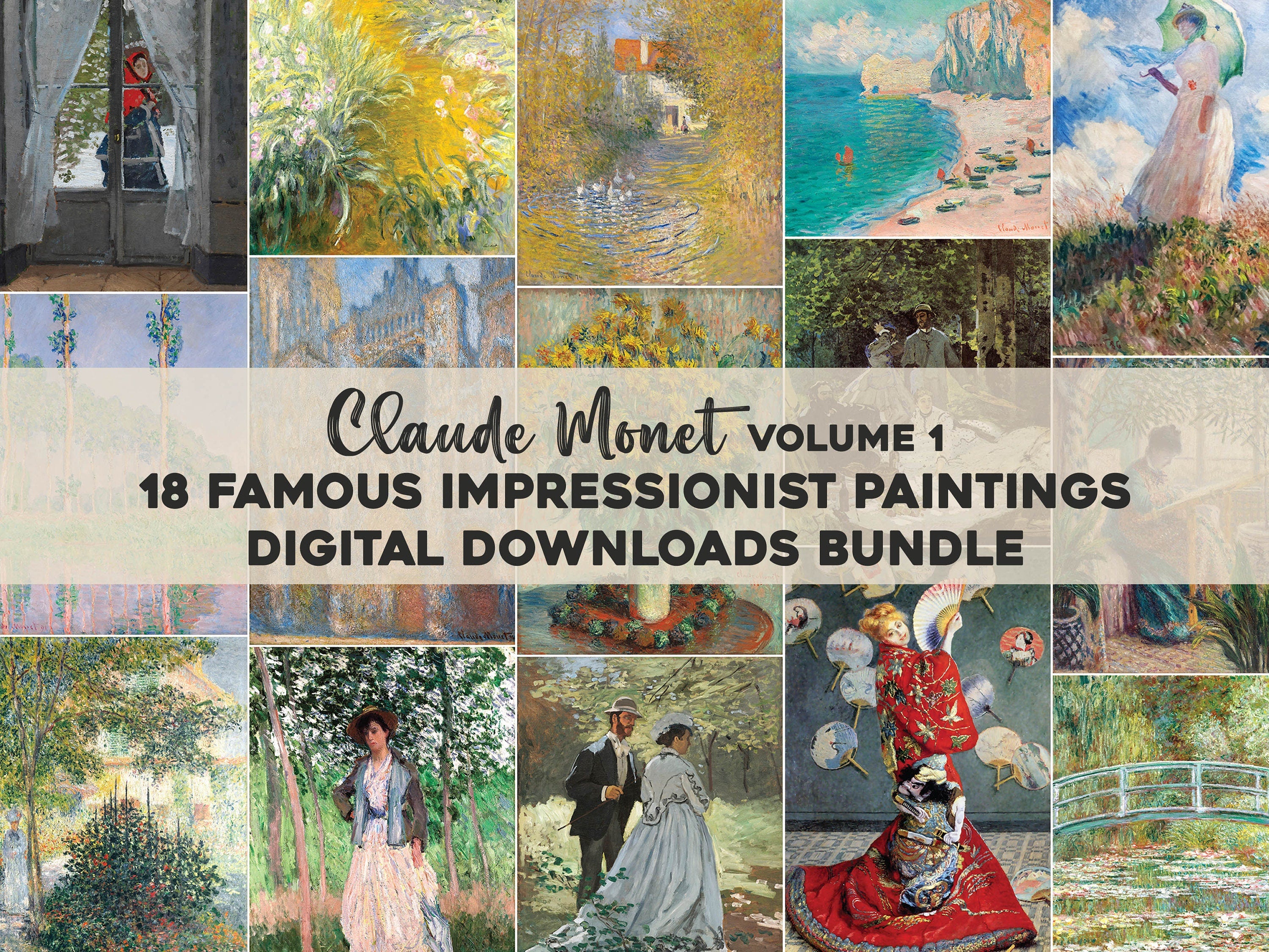 Claude Monet Impressionist Paintings Set 1 | Famous Art - CleanArchives