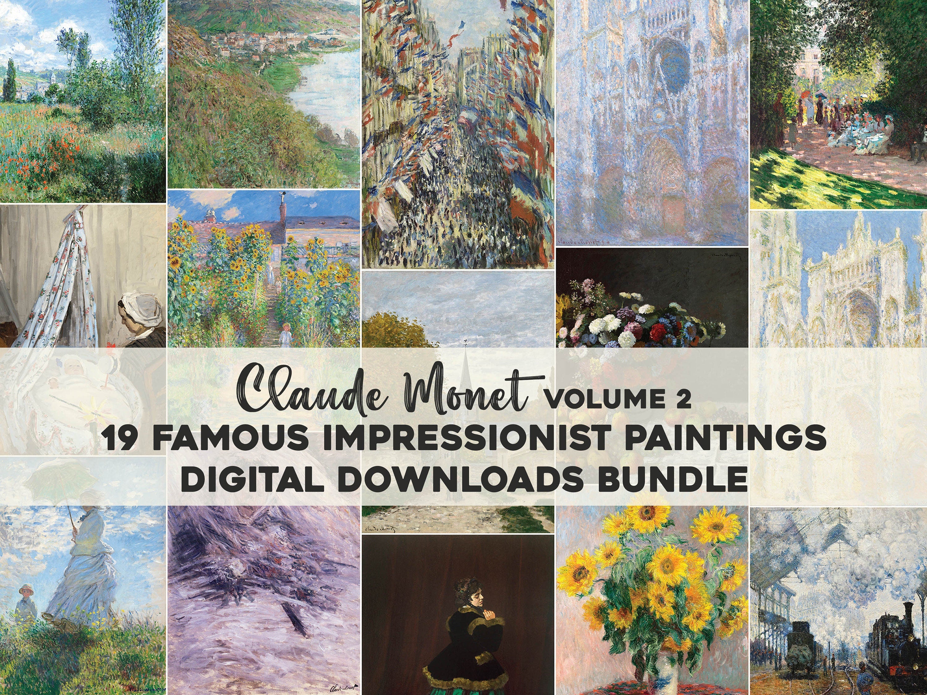 Claude Monet Impressionist Paintings Set 2 | Famous Art - CleanArchives