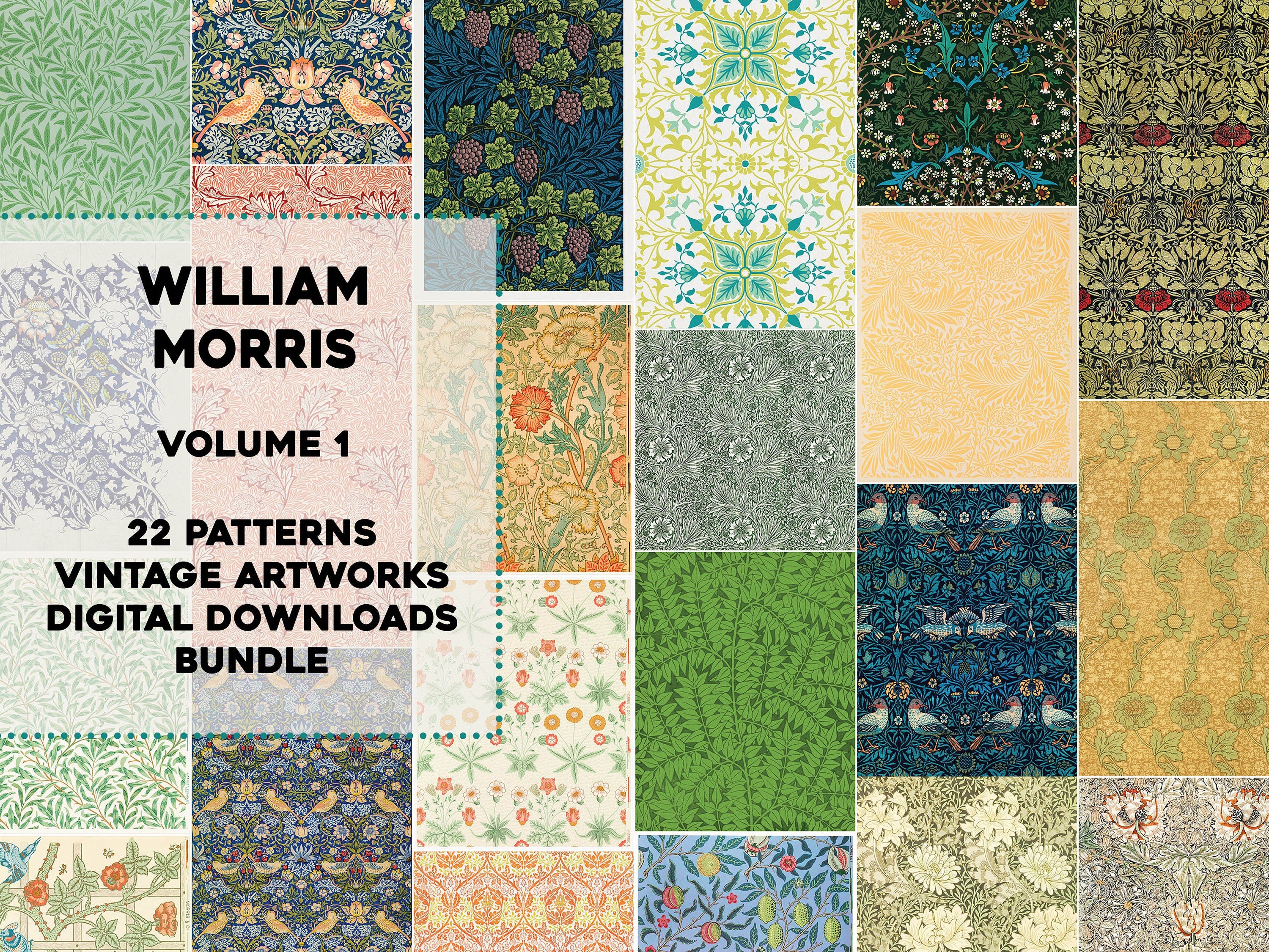 William Morris Design Pattern Set 1 | Ornamental & Design Images ...