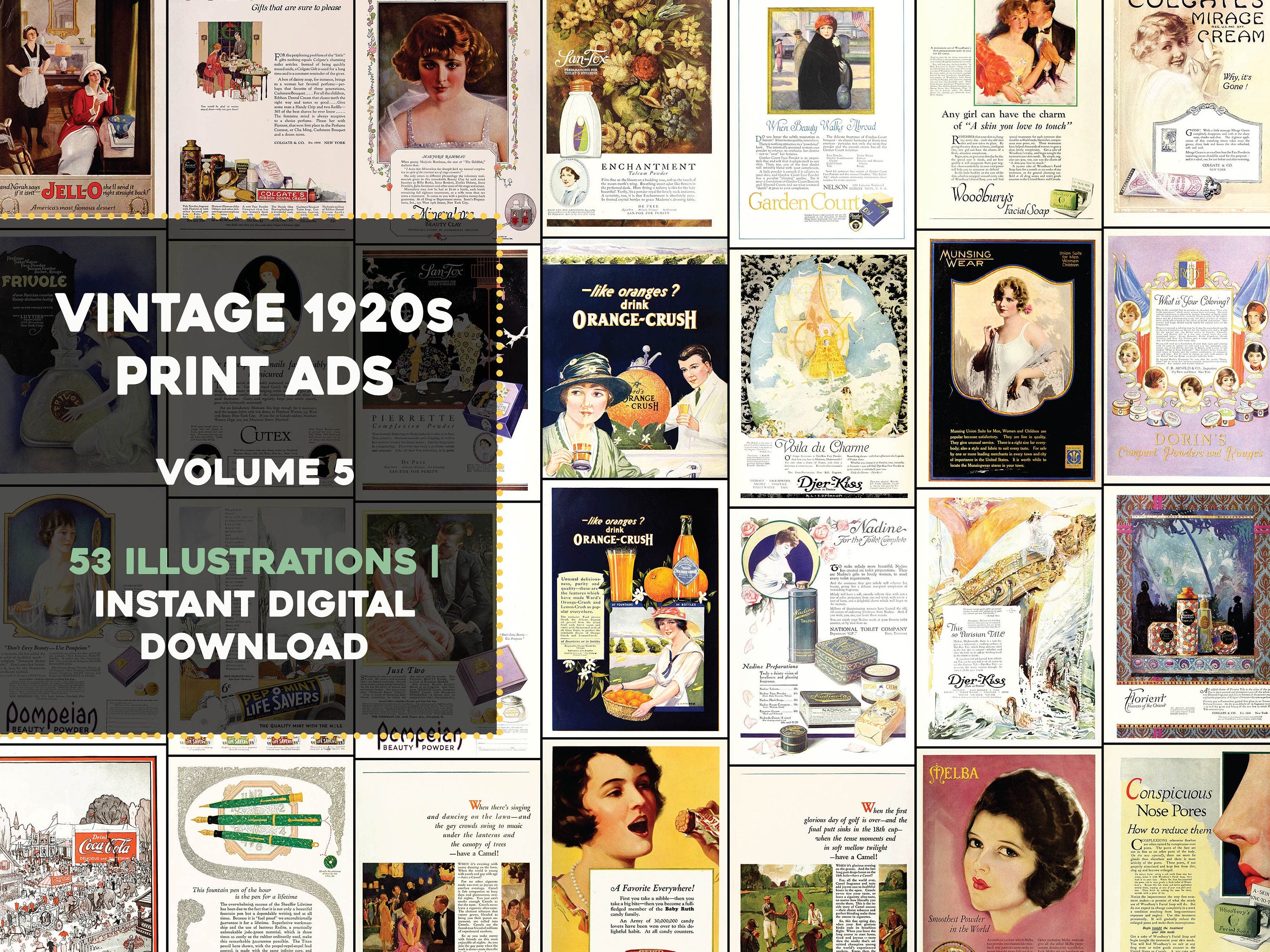 1920s Magazine Print Advertisements Set 5 | Print Ad Images - CleanArchives