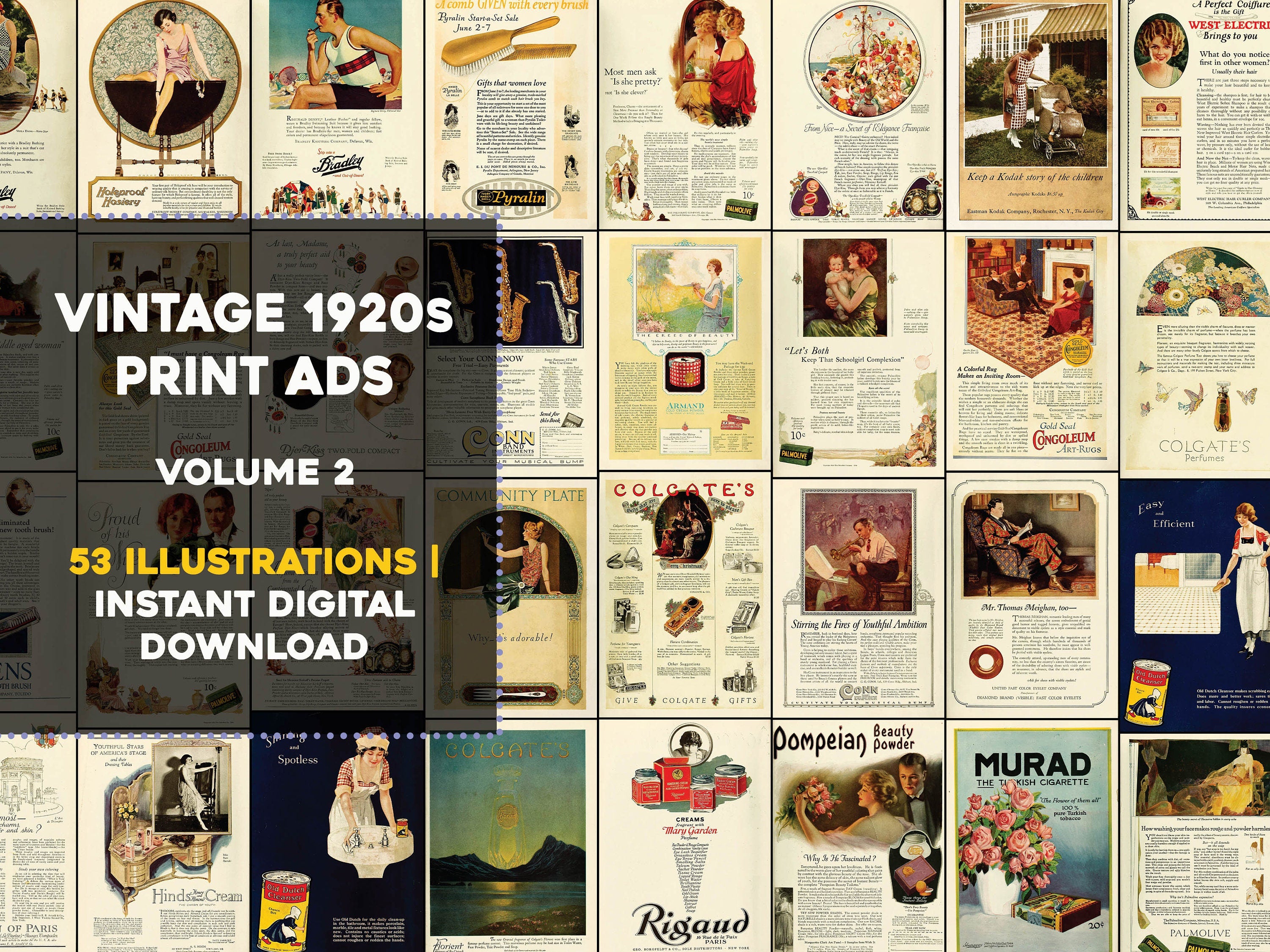 1920s Magazine Print Advertisements Set 2 | Print Ad Images - CleanArchives