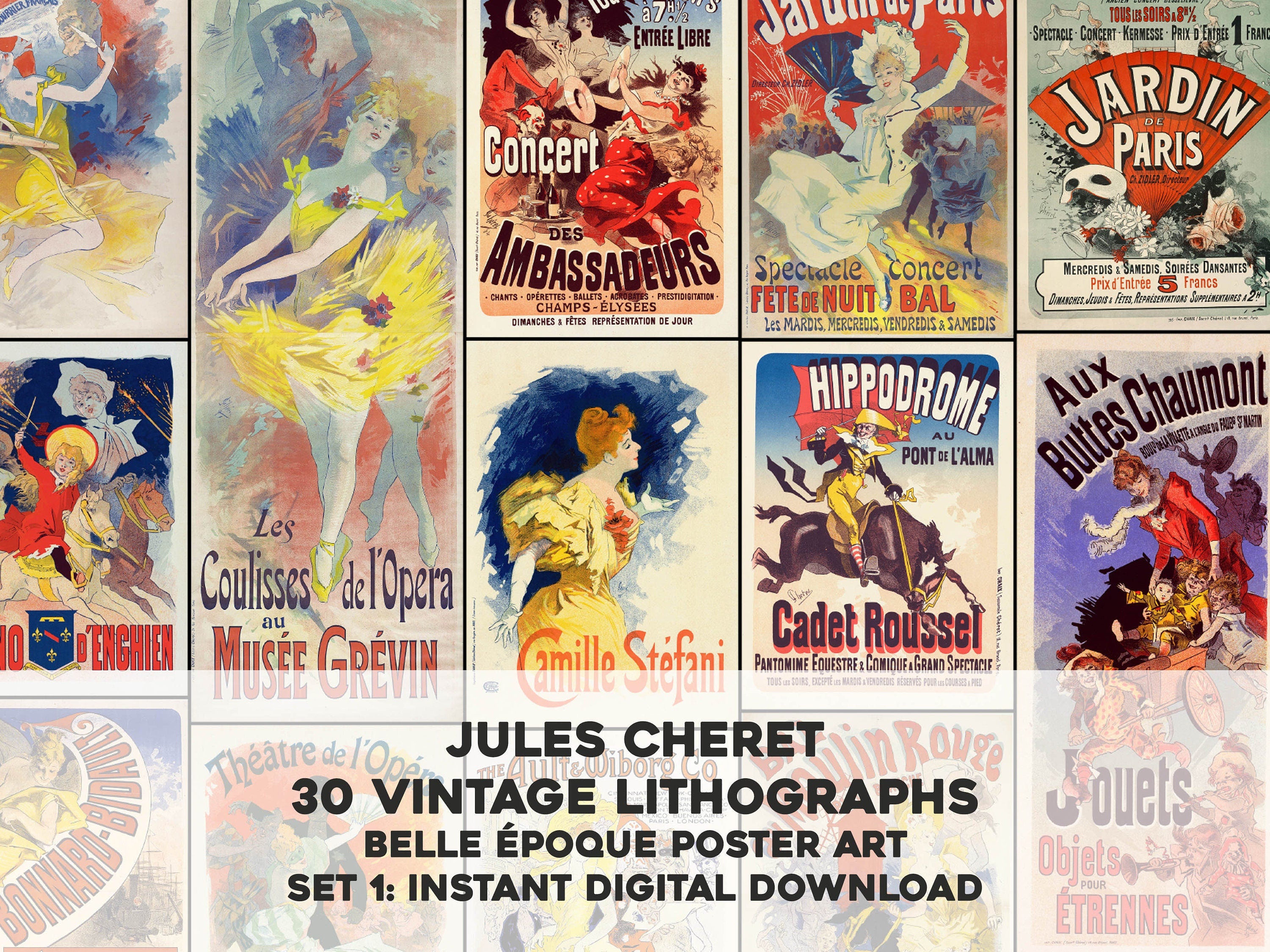 Jules Cheret Poster Advertisements Set 1 | Vintage Poster Images ...