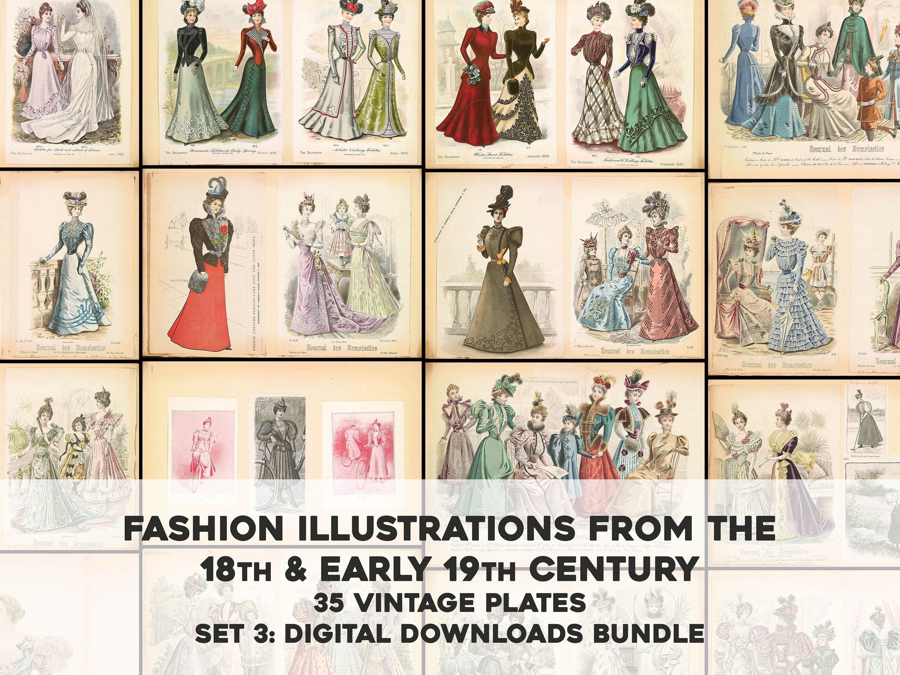 18th & 19th Century Fashion Plates Set 3 | Fashion Images - CleanArchives