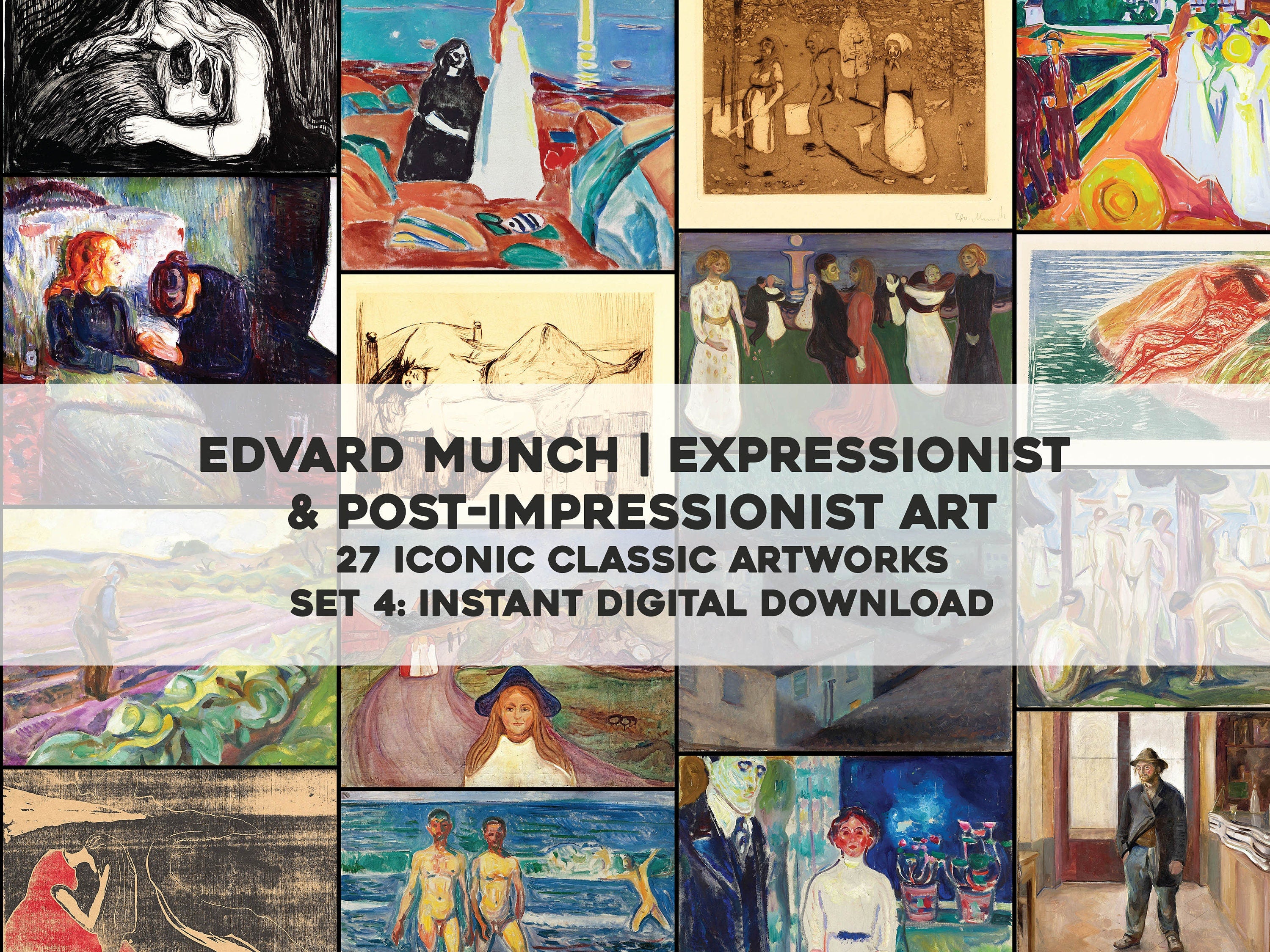 Edvard Munch Symbolist Artworks Set 4 | Famous Art - CleanArchives