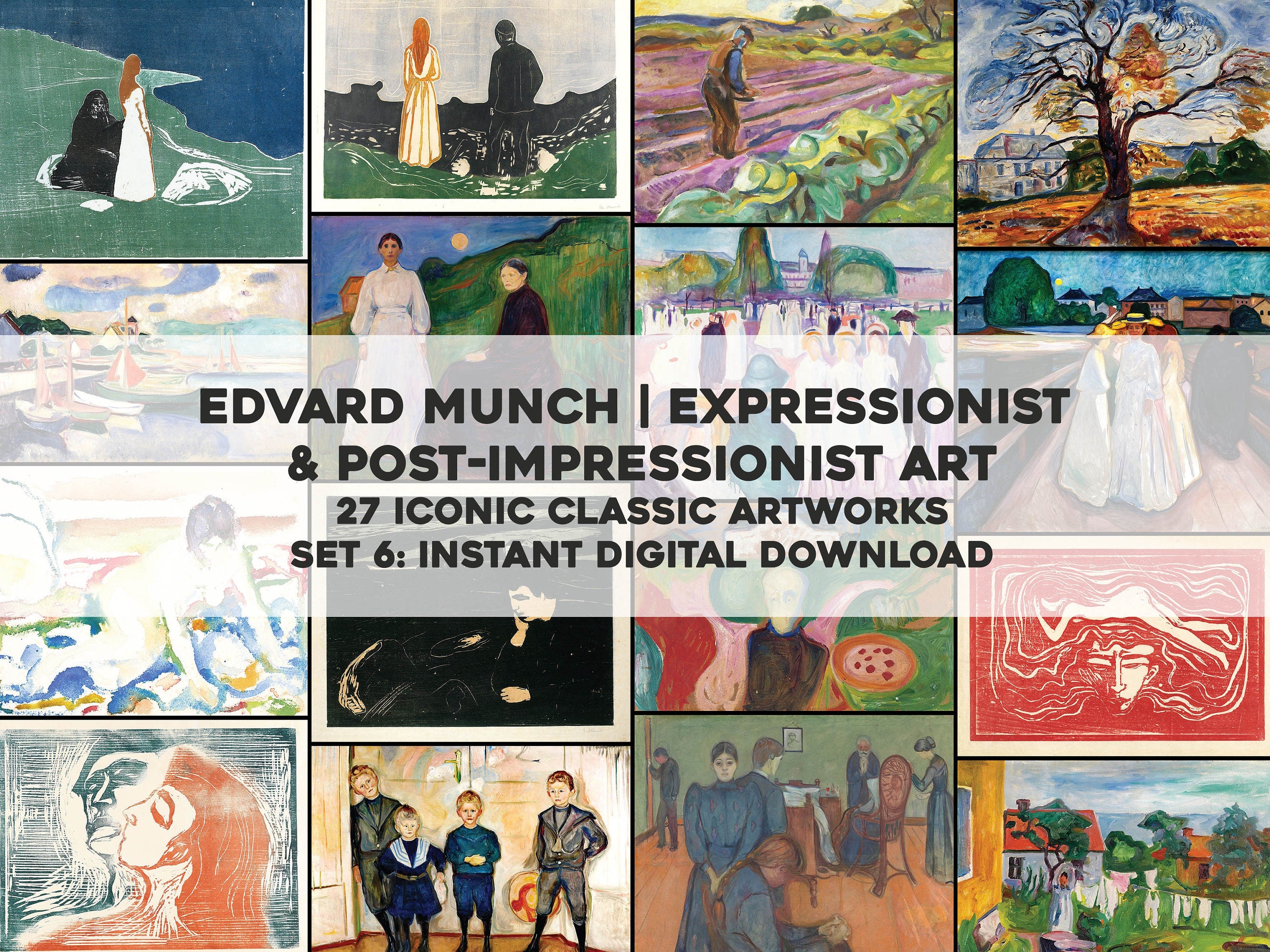 Edvard Munch Symbolist Artworks Set 6 | Famous Art - CleanArchives