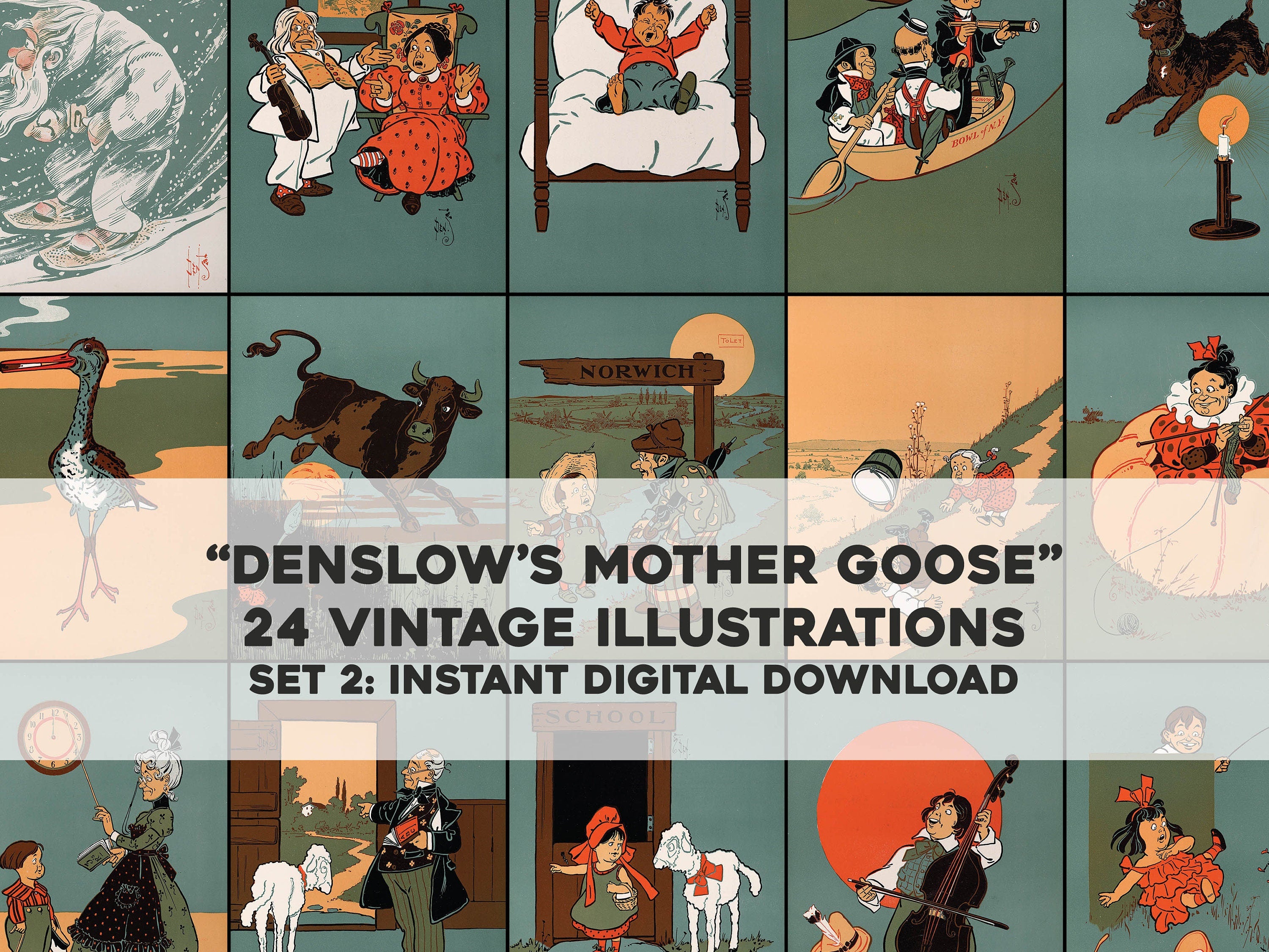 Denslow's Mother Goose Set 2 | Illustrated Book Images - CleanArchives