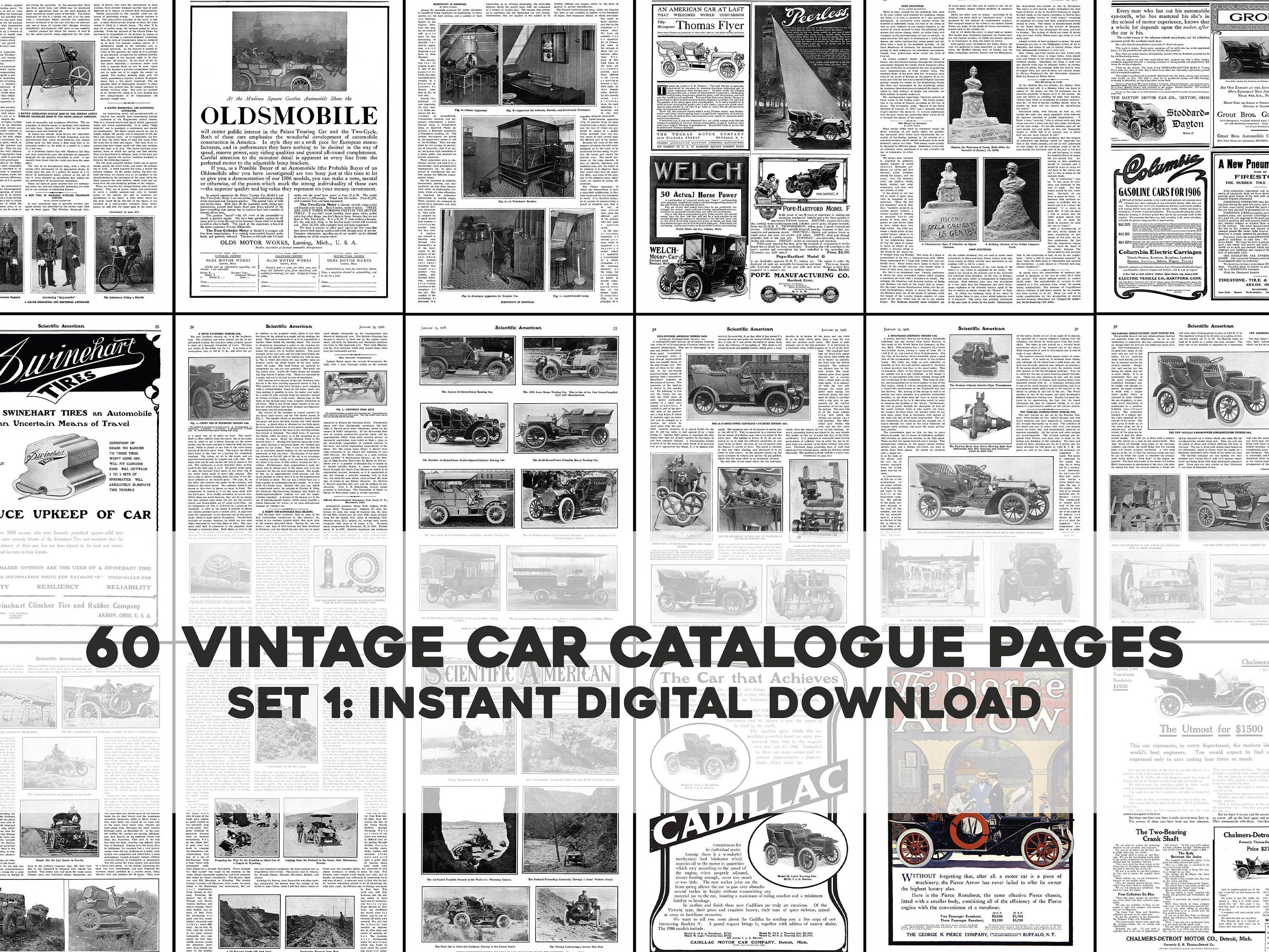 Antique Car Catalog Pages Set 1 | Classic Car Images - CleanArchives