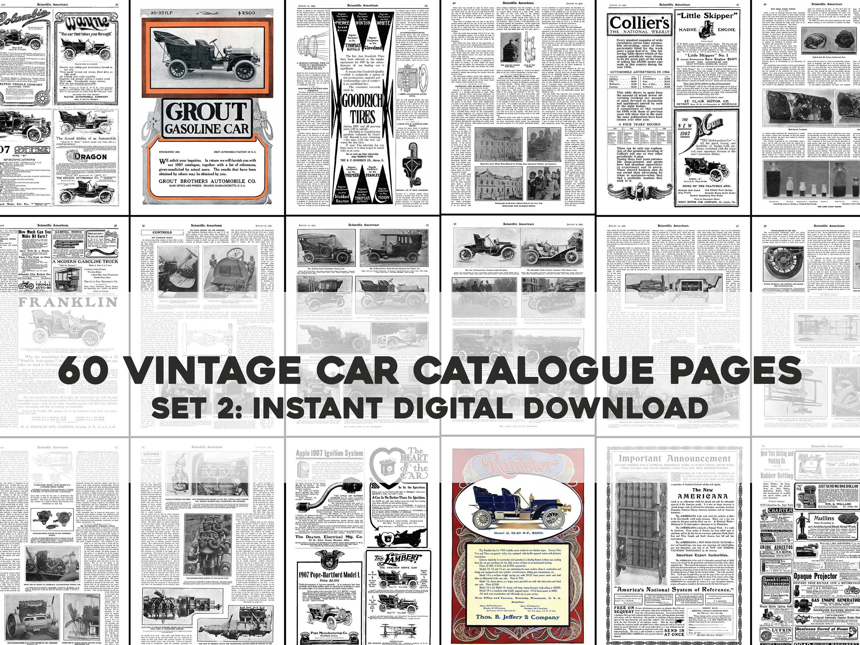 Antique Car Catalog Pages Set 2 | Classic Car Images - CleanArchives