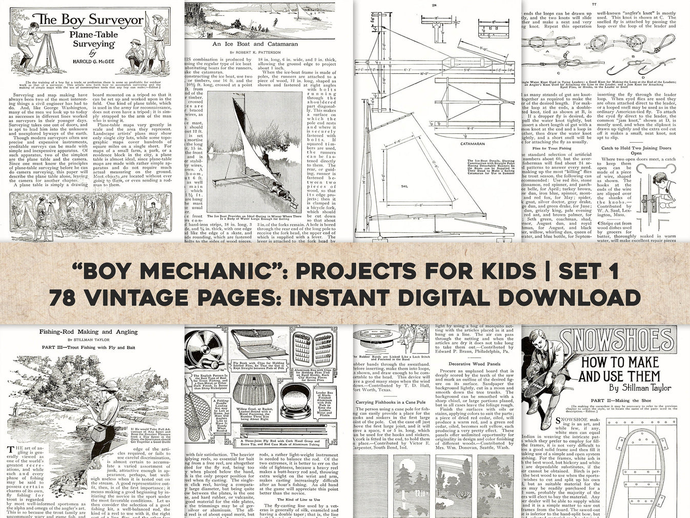 The Boy Mechanic 1000 Things for Boys to do Set 1 | Illustrated Book ...