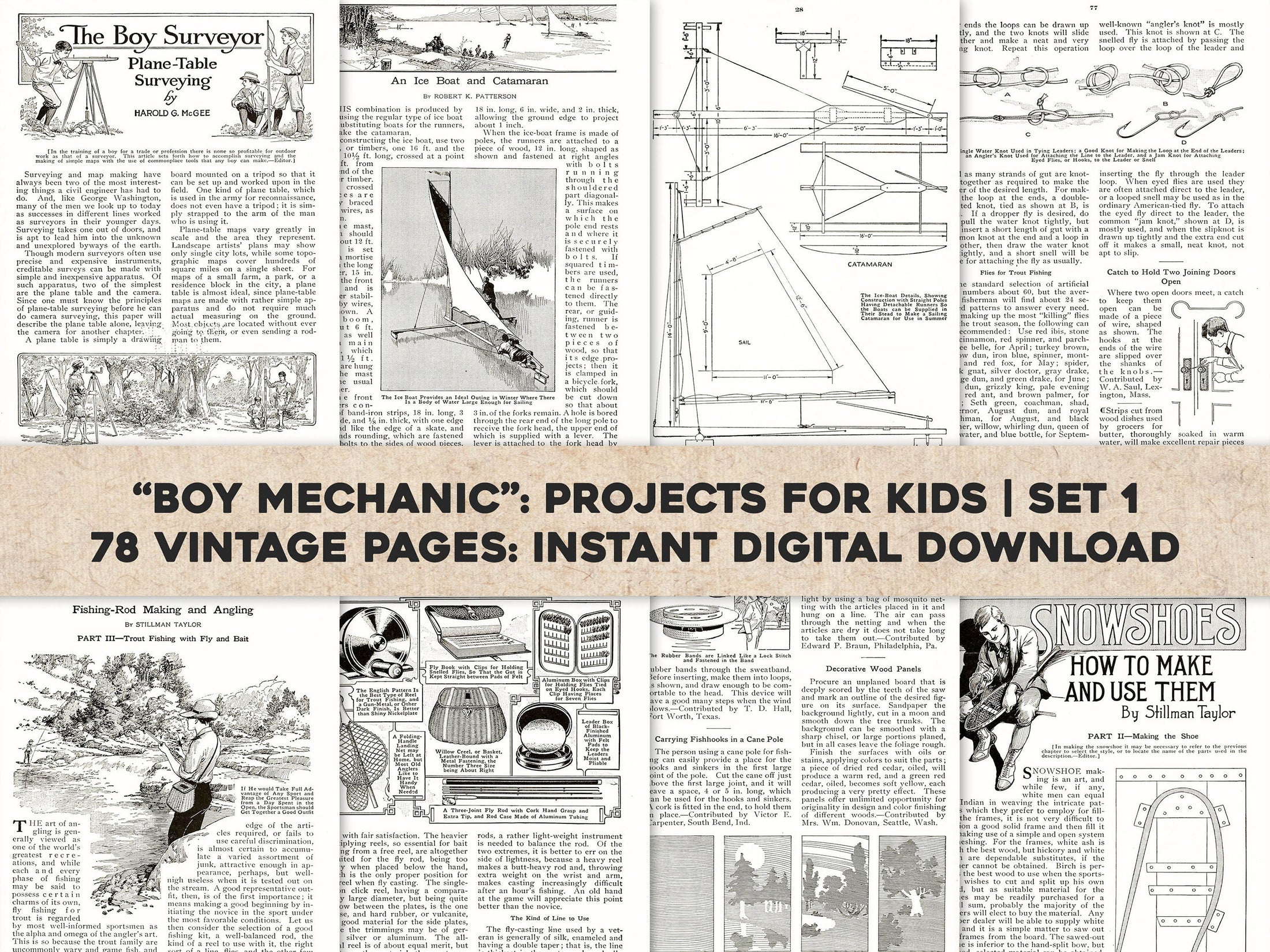The Boy Mechanic 1000 Things for Boys to do Set 1 | Illustrated Book ...