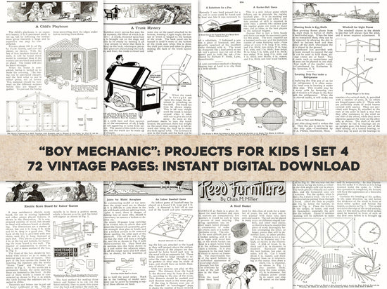 The Boy Mechanic 1000 Things for Boys to do Set 4 | Illustrated Book ...