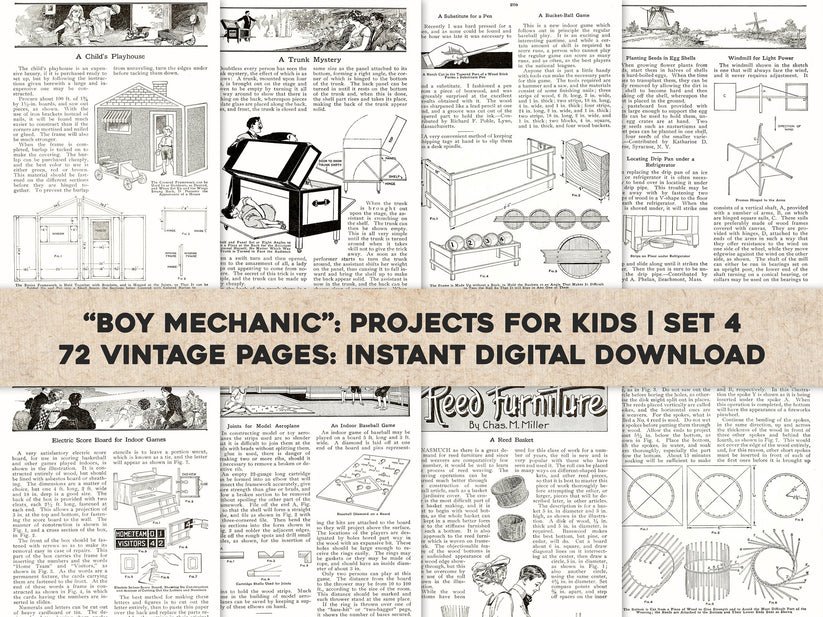 The Boy Mechanic 1000 Things for Boys to do Set 4 | Illustrated Book ...